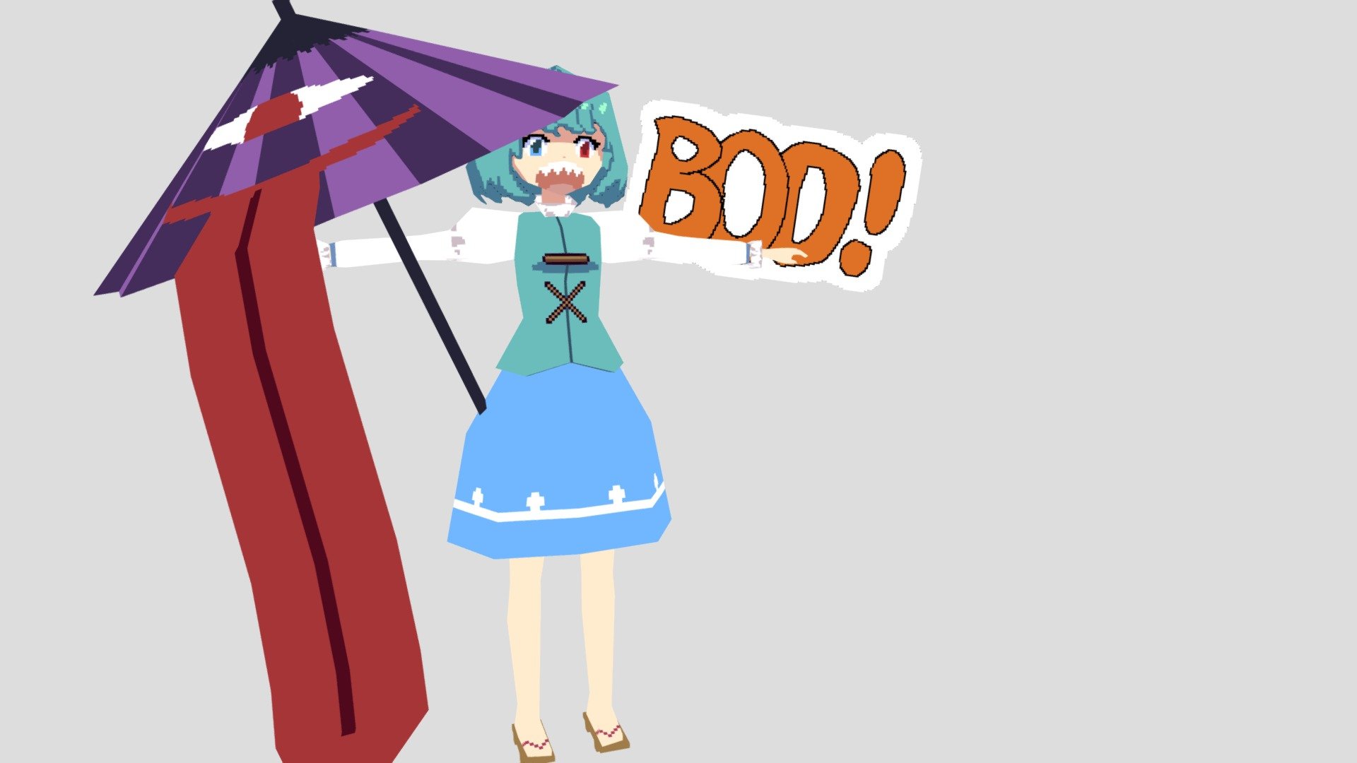 Kogasa Tatara - Download Free 3D model by jb117 [7b4049d] - Sketchfab