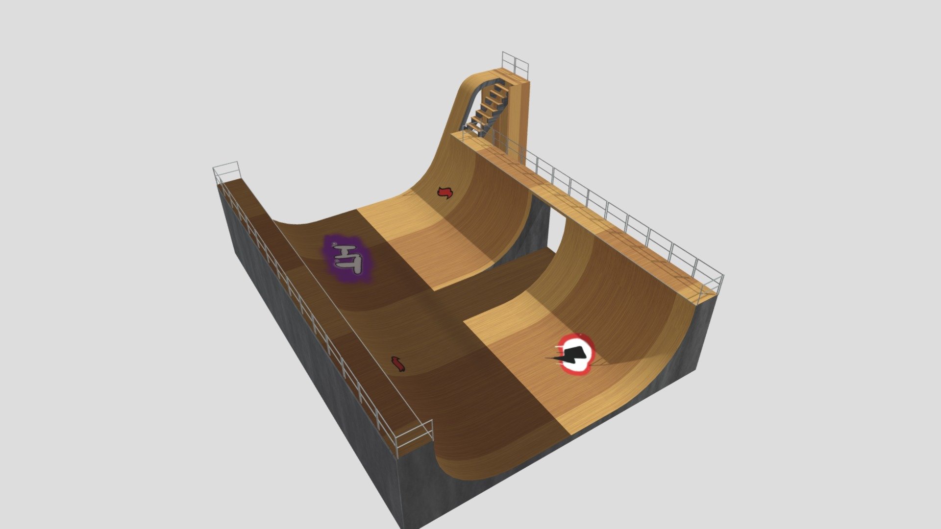 Tony Hawk Ramp - 3D model by Ashley Leandres (@ashleyleandres) [7b427b1 ...