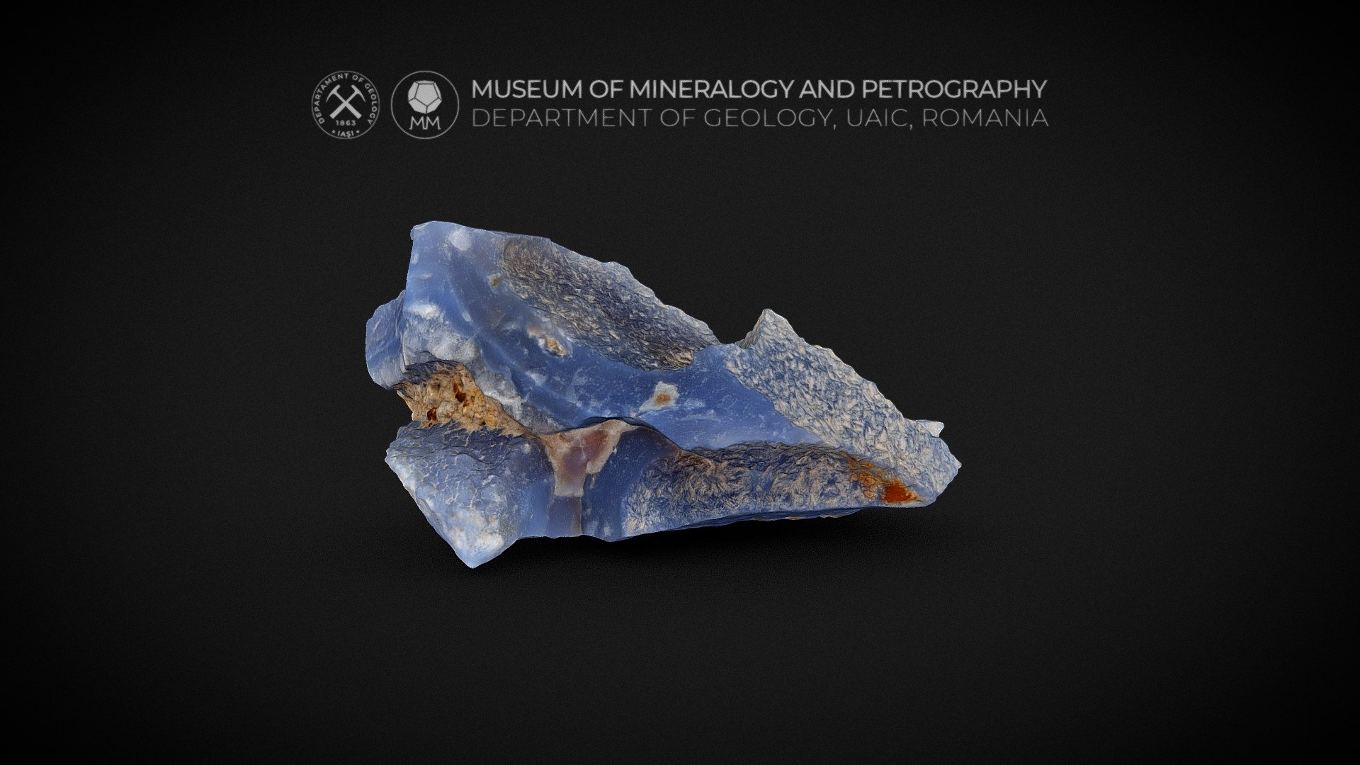 Blue Chalcedony from Trestia (Romania) - 3D model by Museum of ...