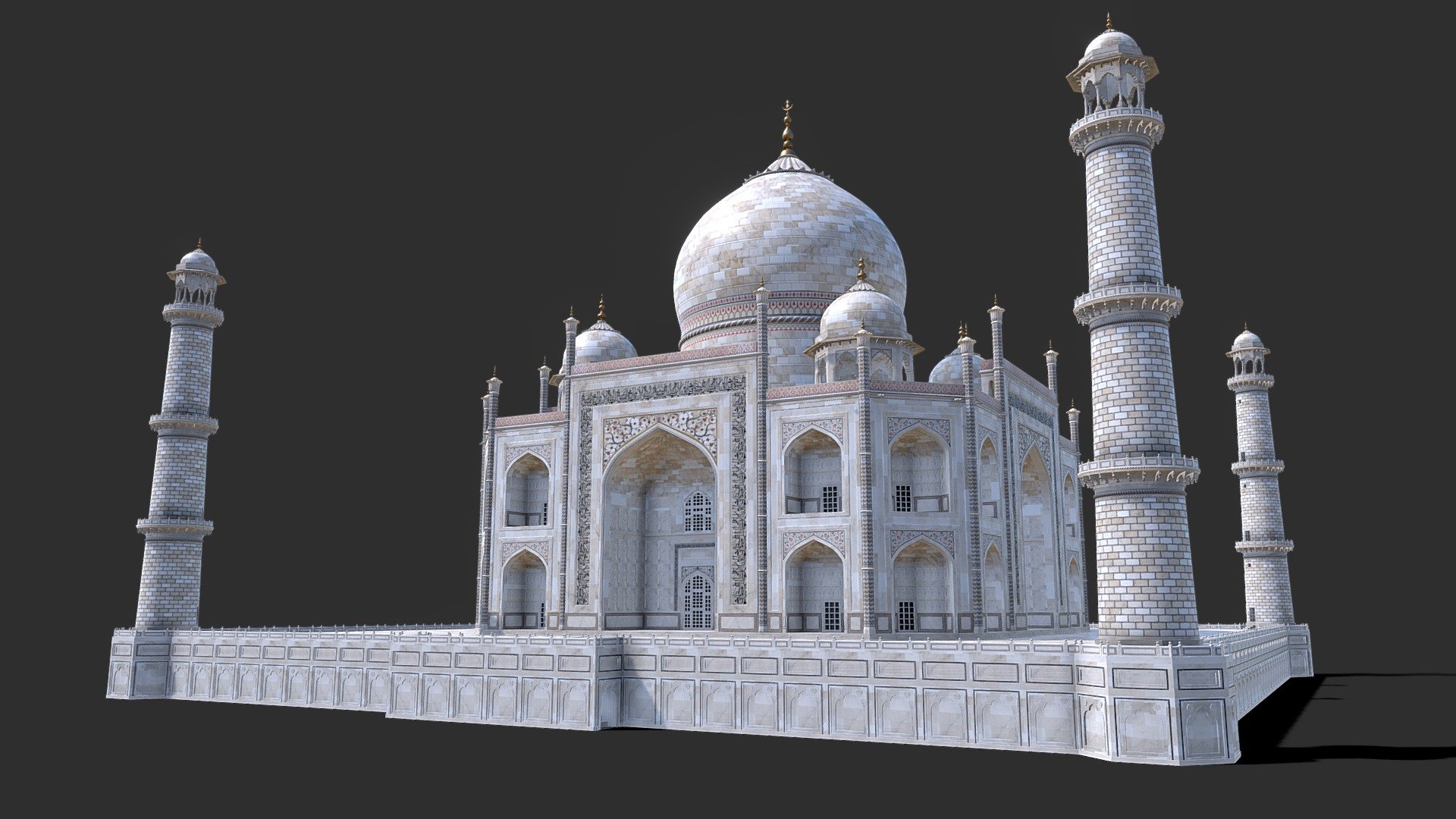 Taj Mahal - 3D model by uday (@udayjeet) [7b43e63] - Sketchfab