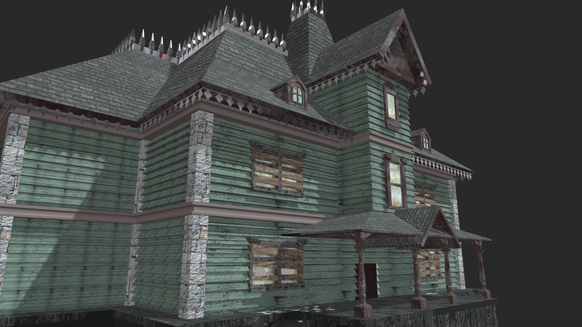 Horror mansion - 3D model by DarkNight Studio (@ismayilovyehya.yi ...