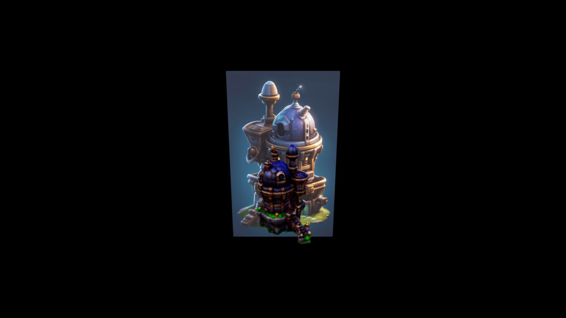 Steampunk House A tall, steampunk-style house - Download Free 3D model ...