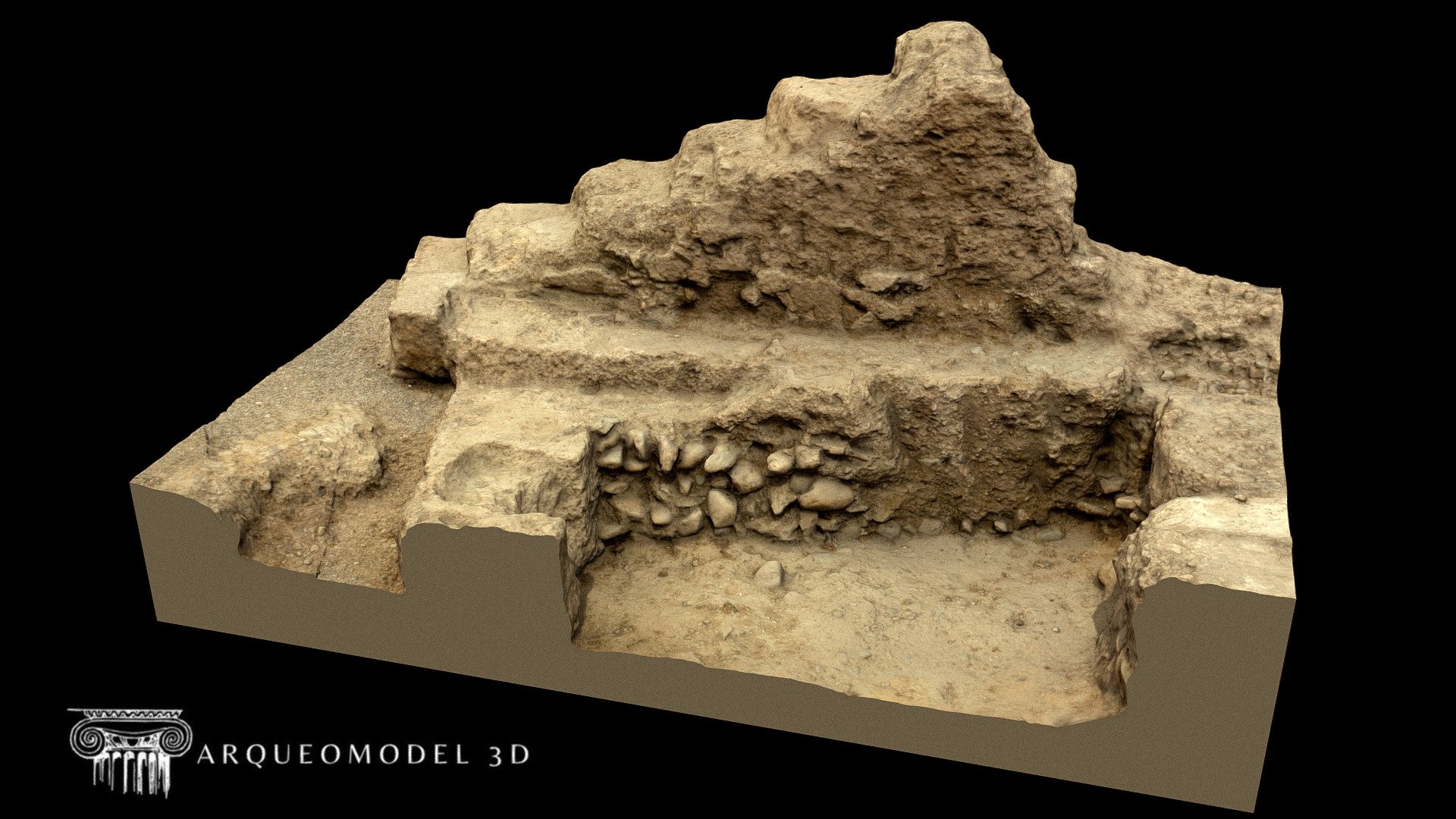 Corte Gradas - TEATRO CAESARAUGUSTA - 3D model by Arqueomodel3D ...