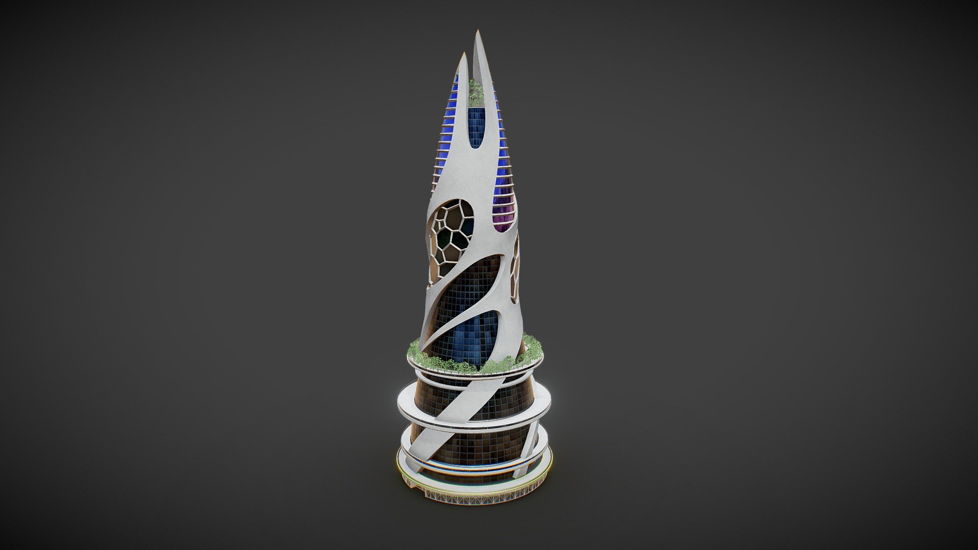 Futuristic city Utopian Buildings kit U003 - 3D model by Zippy ...