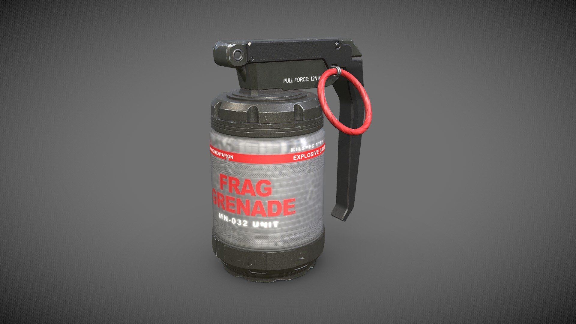 FRAG GRENADE - MN-032 Unit (Sci-Fi Explosive) - 3D model by fuadkarim ...