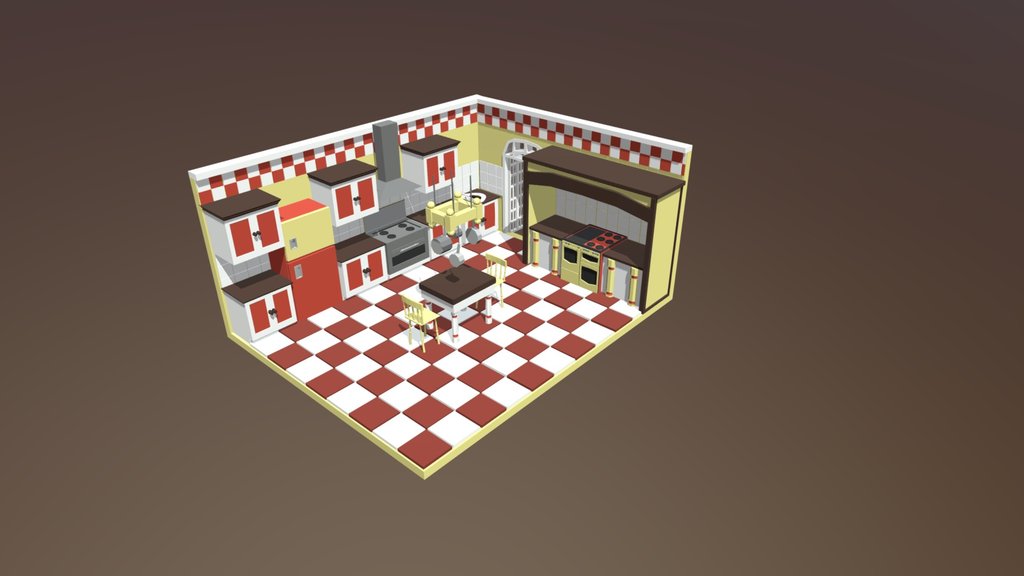 Low-poly house interiors - A 3D model collection by WorkingClassGames ...