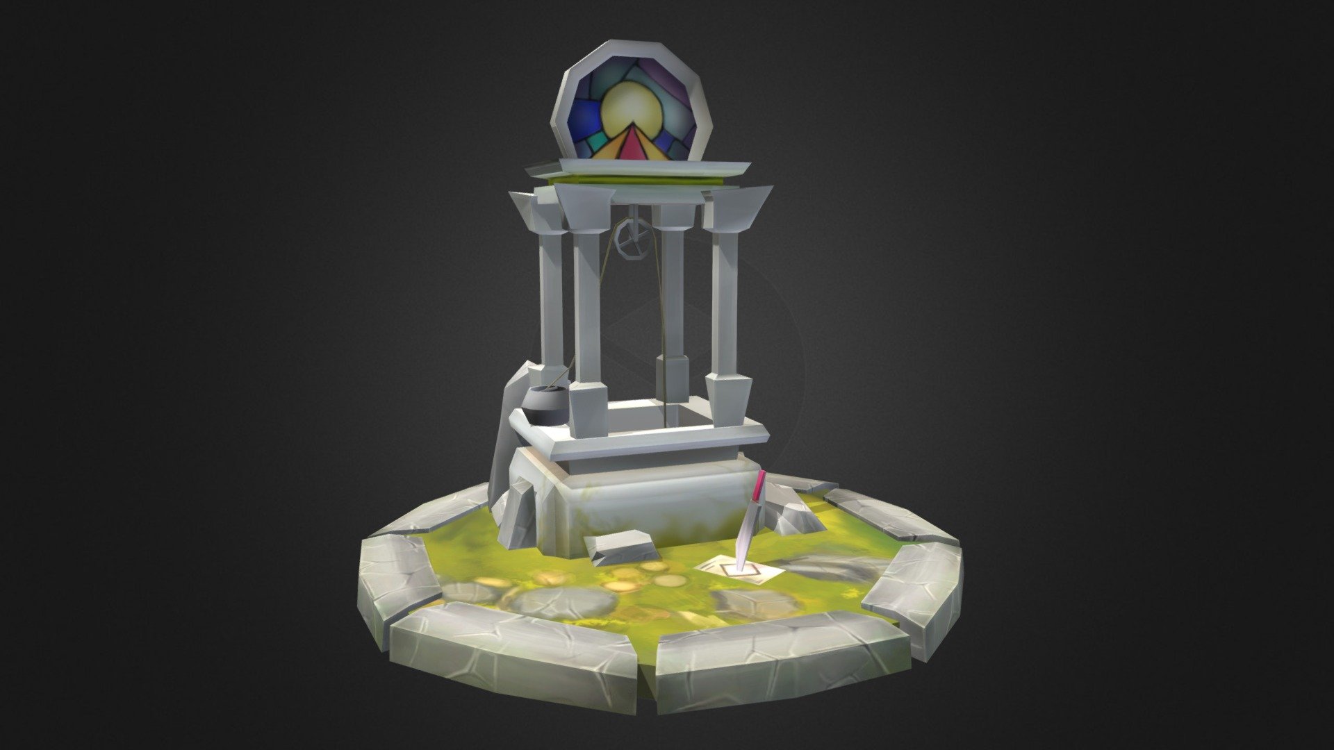 Props : Water Well - 3D model by Mathias M (@Yuzuji) [7b51ebe] - Sketchfab
