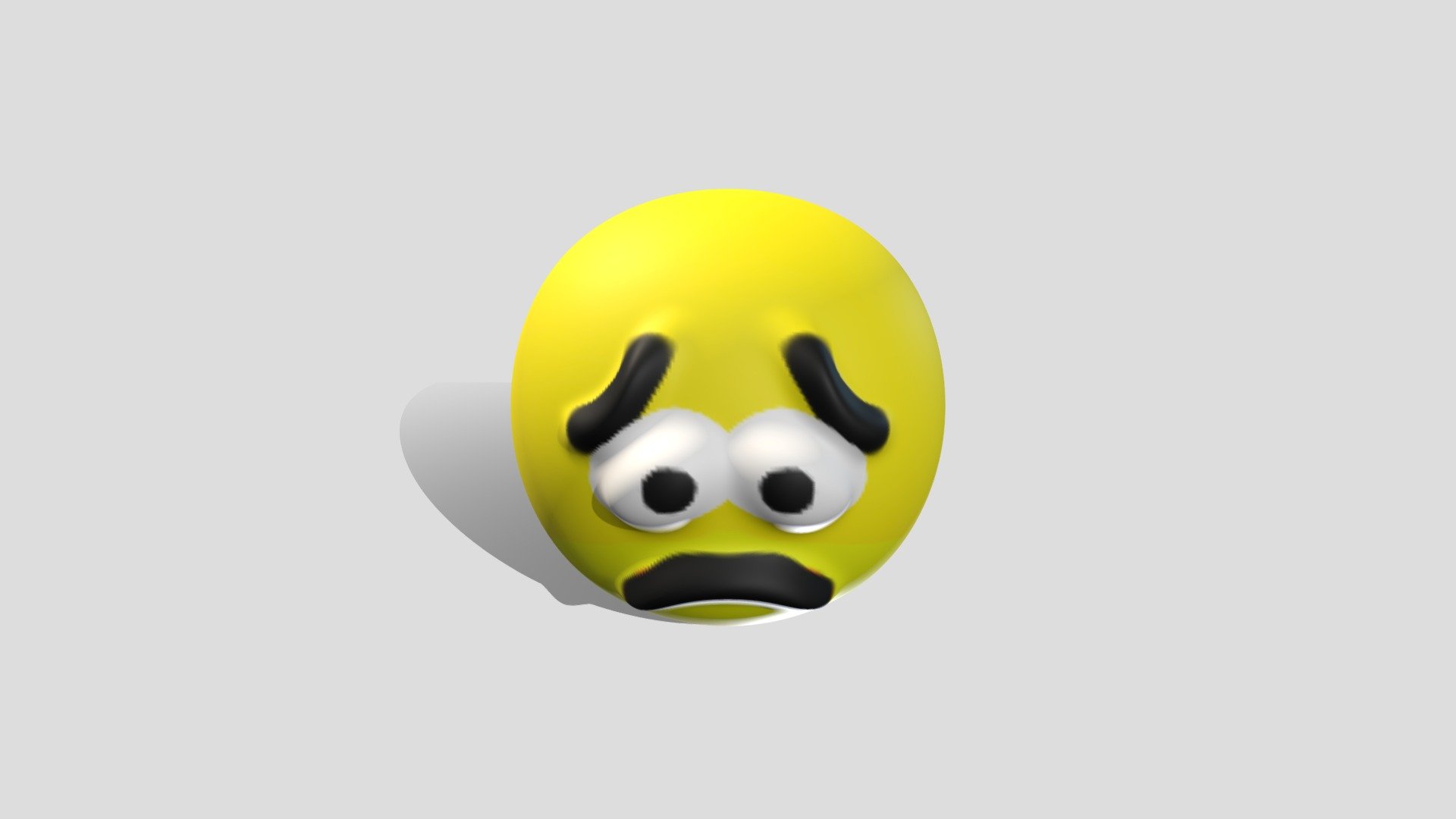 sad face colored - Download Free 3D model by themethu98 [7b52388 ...