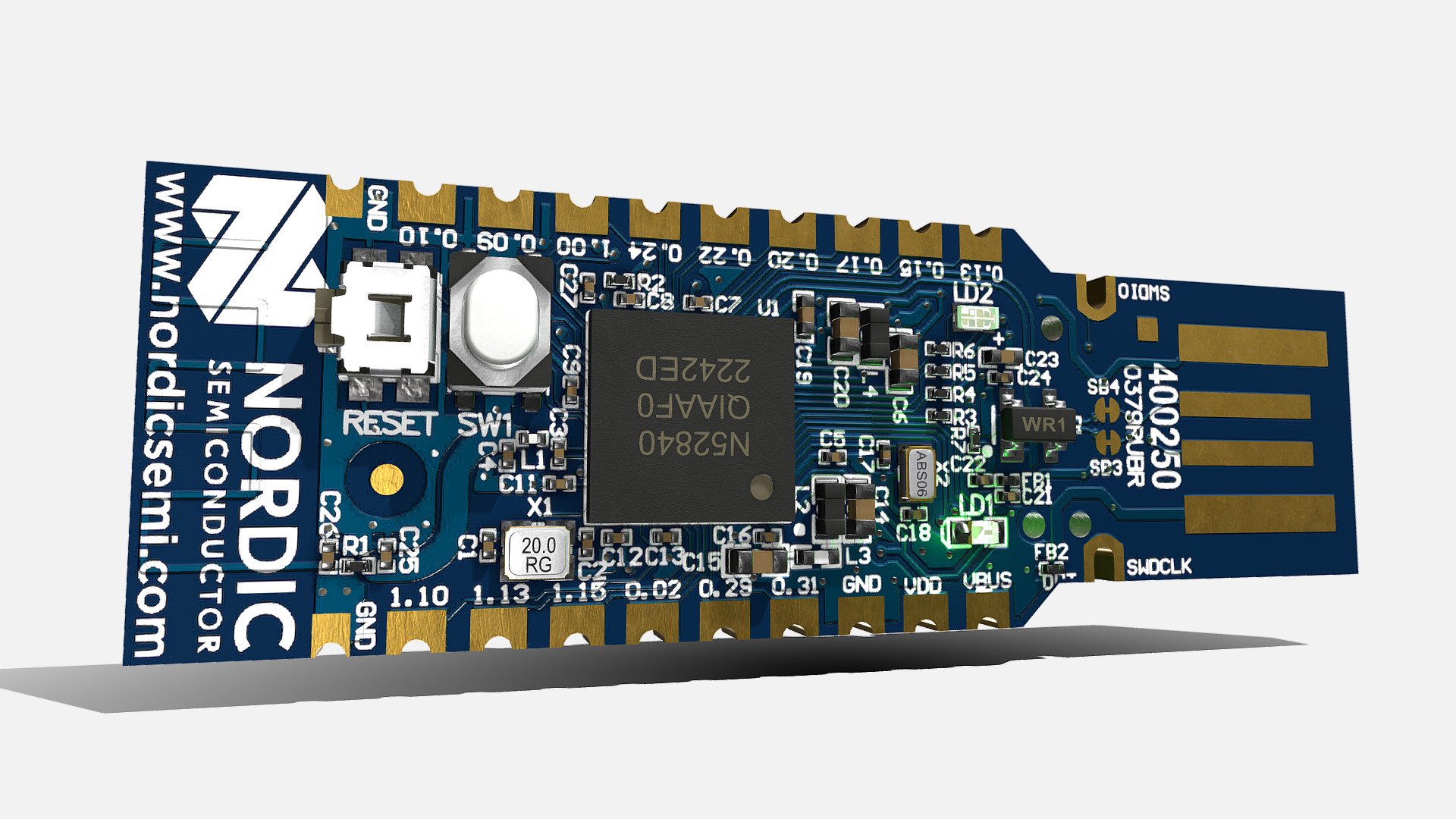 nRF52840 Dongle - 3D model by F2A (@Fa_Sketch) [7b57c22] - Sketchfab