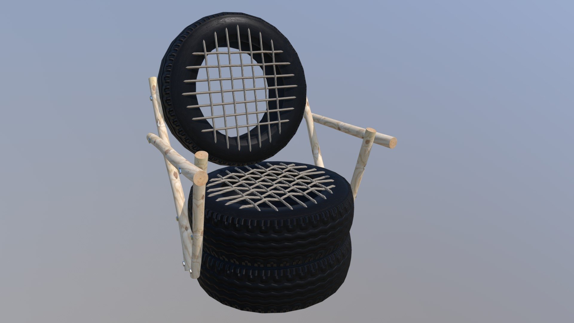 Tire Chair - Buy Royalty Free 3D model by plaggy [7b58ec5] - Sketchfab ...
