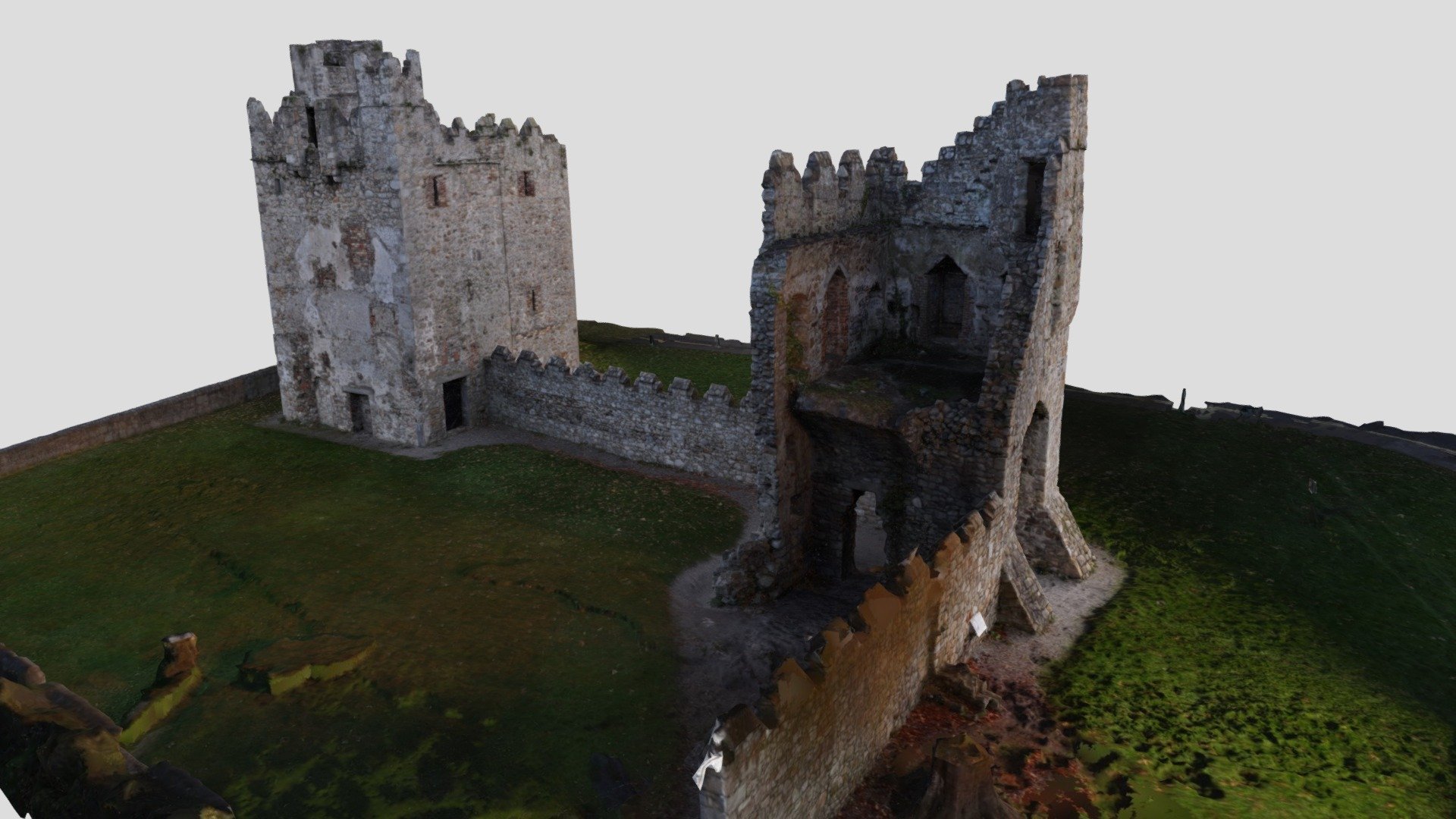 Dublin castle ruin - 3D model by Artstew Aerial (@artstewaerial ...