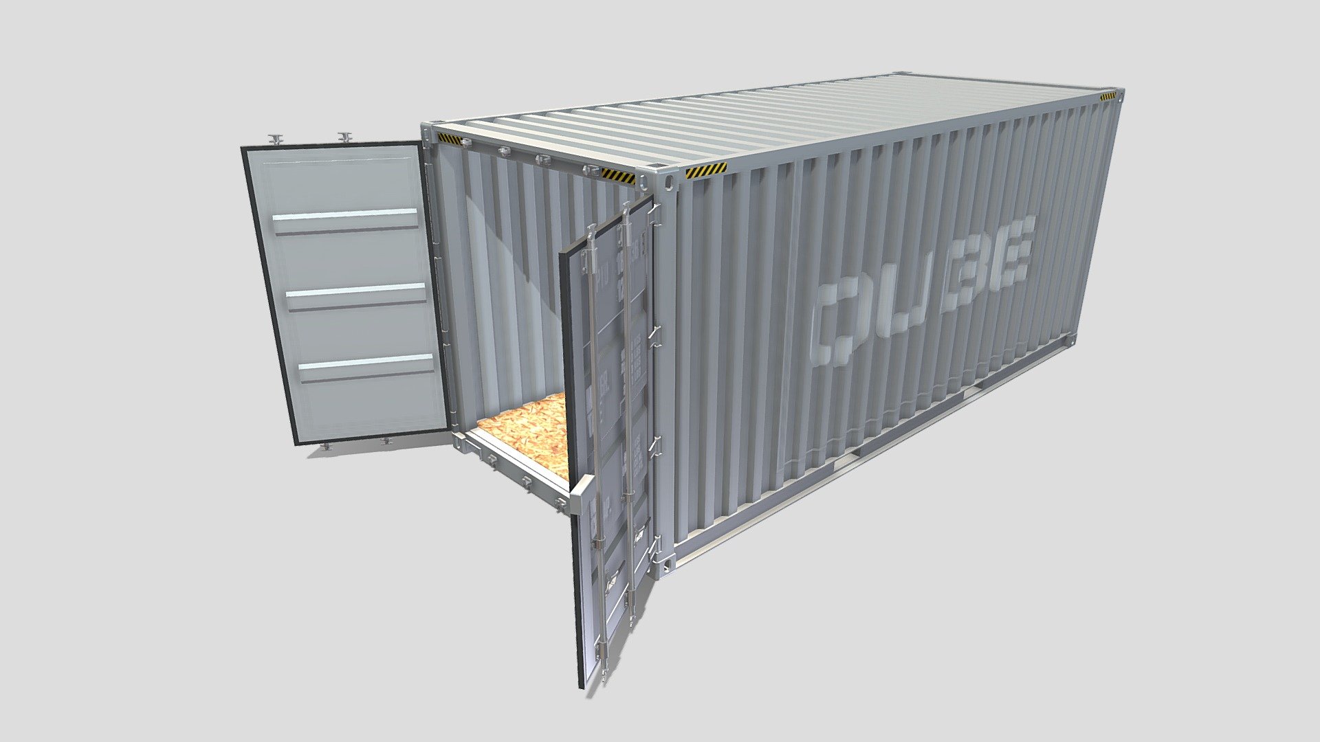 20ft Shipping Container Qube v1 - Buy Royalty Free 3D model by ...