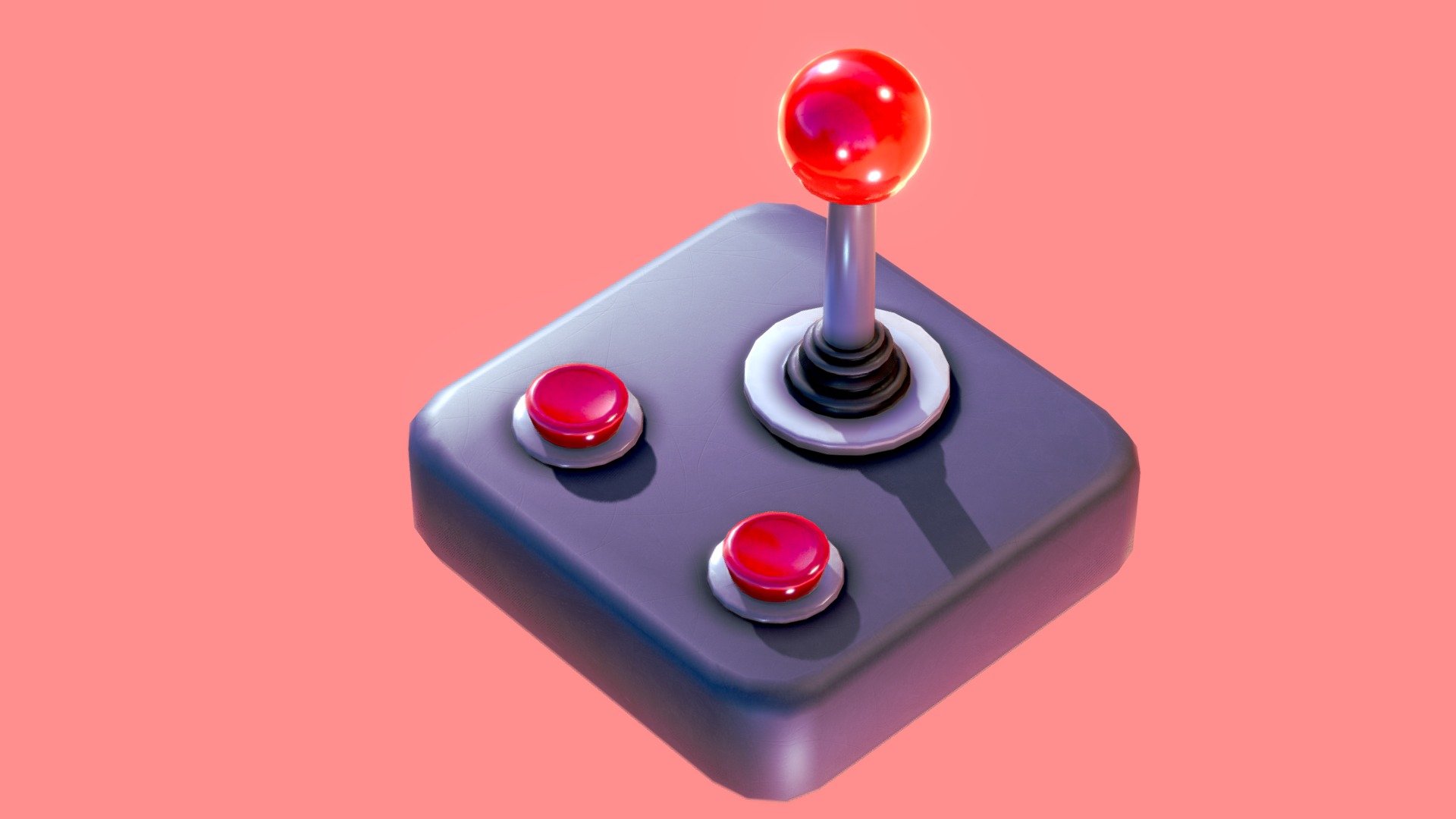 Low poly - Stylized Game Items - Arcade Stick - Buy Royalty Free 3D ...