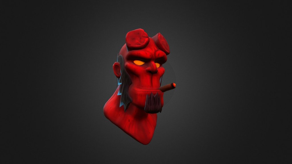 Hellboy hand painted - Download Free 3D model by Dehliz [7b62b45 ...