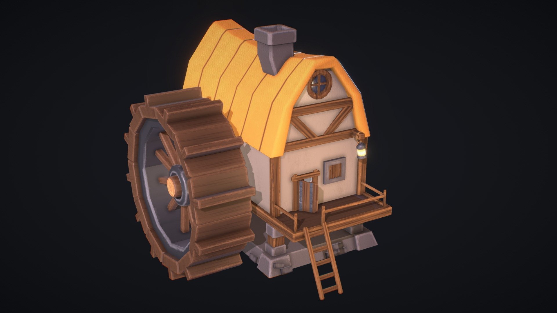 Watermill - 3D model by Théophane Gilbert (@Selophane) [7b65349 ...