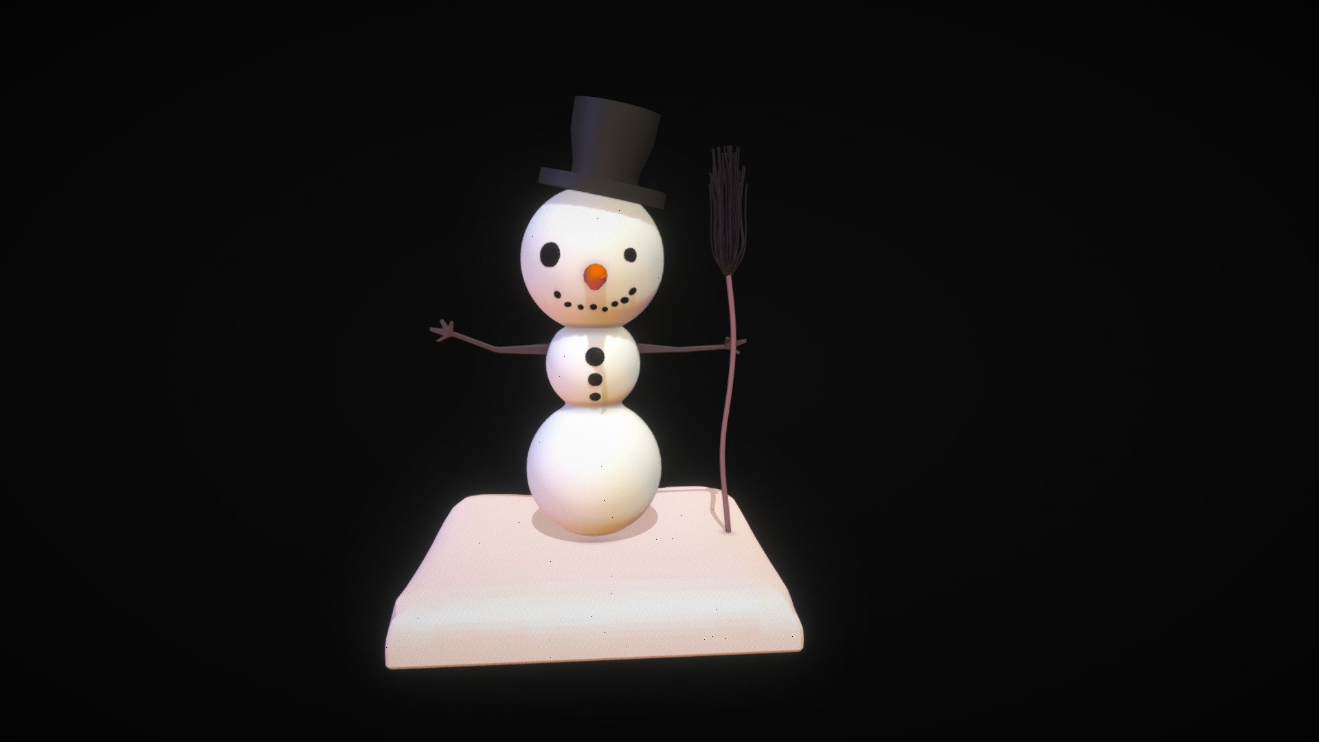 Snowman - 3D model by Vivien (@Kowie) [7b678ee] - Sketchfab