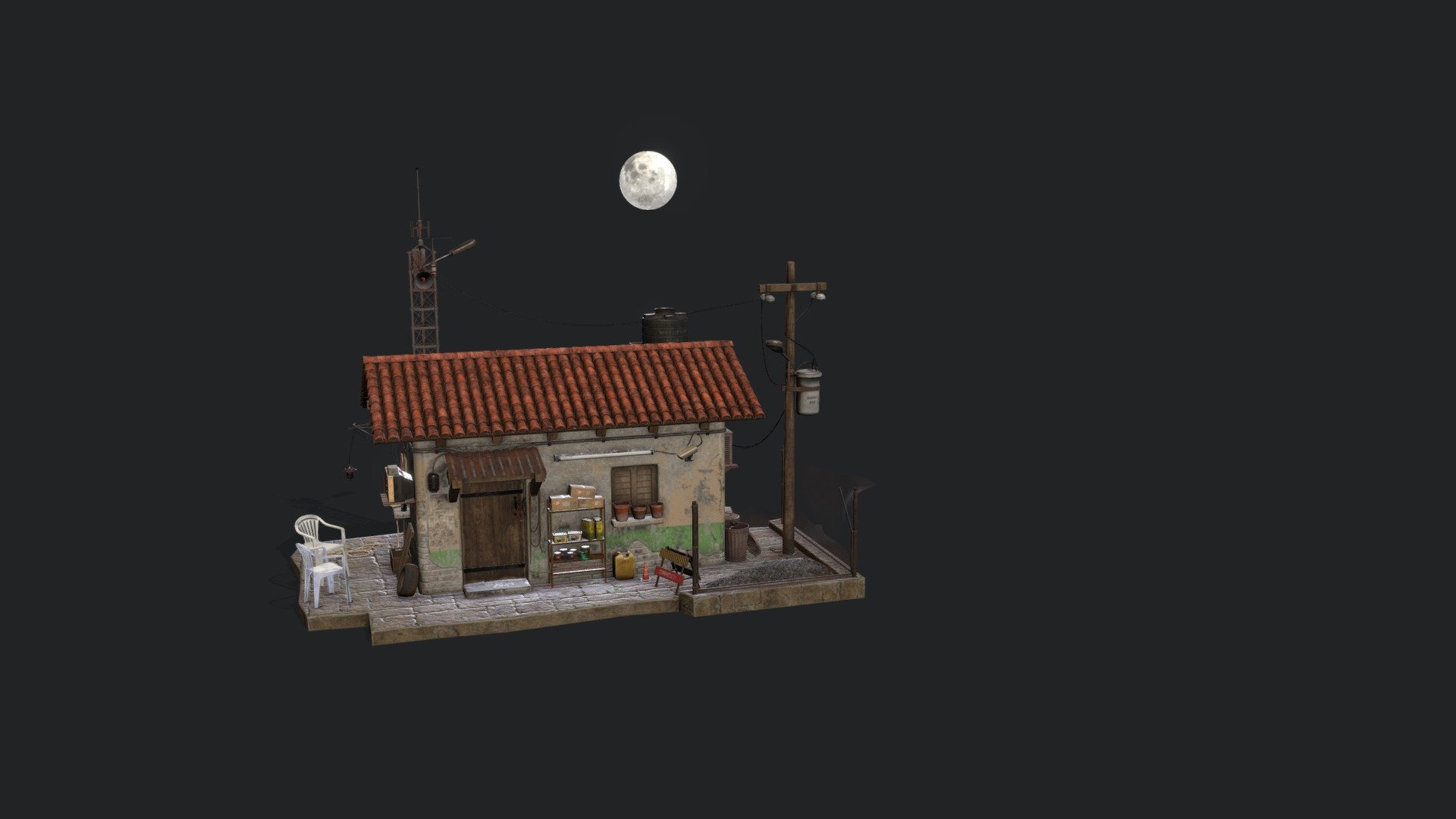 Check post house - 3D model by Krishna.Vamshi.Krishna [7b67946] - Sketchfab