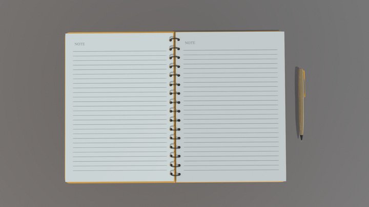 Notebook 3D models - Sketchfab