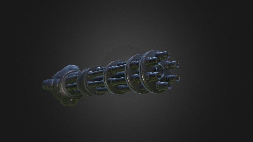 Mini gun for mech - 3D model by Rennou [7b6b717] - Sketchfab