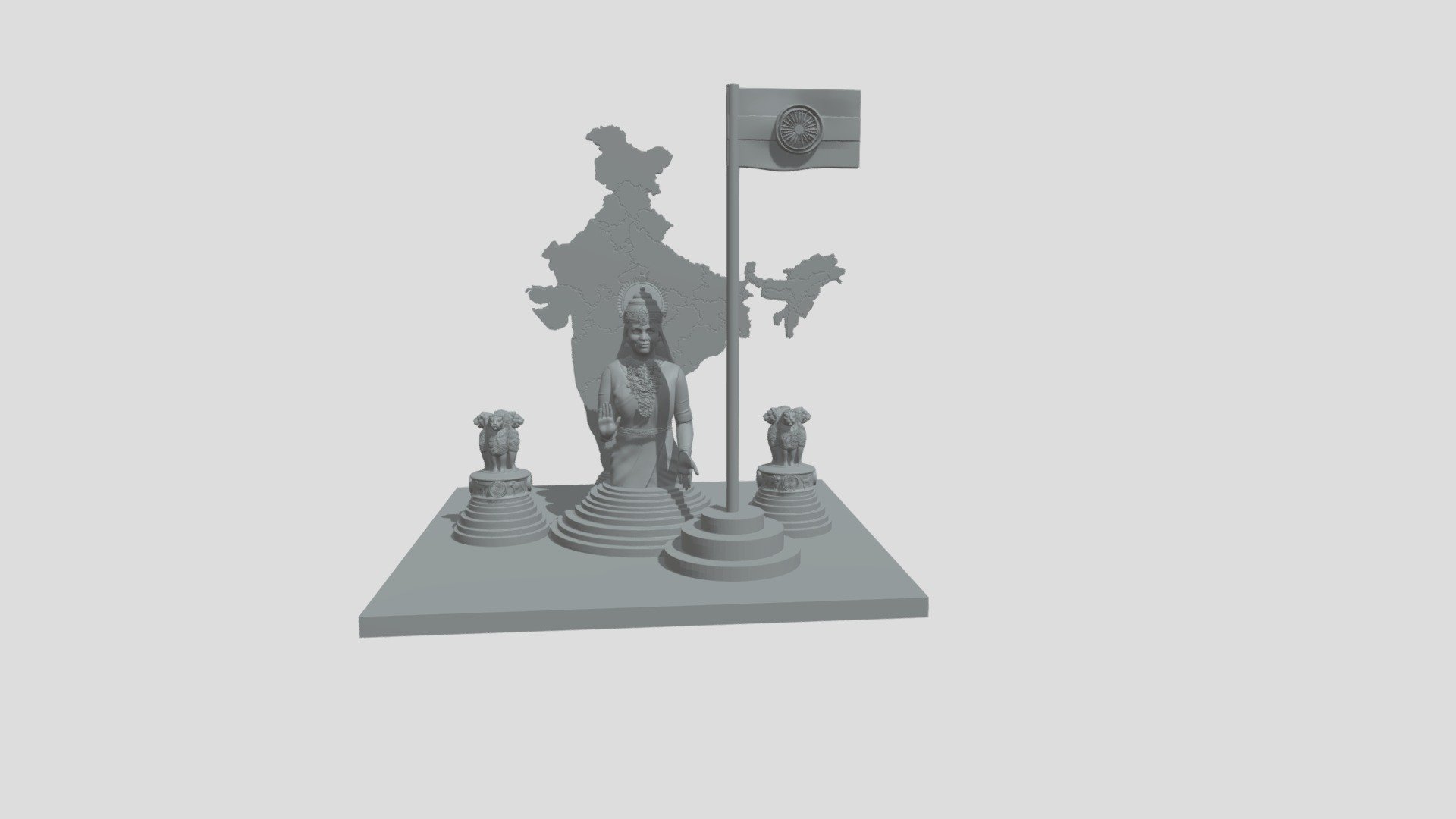 Bharat mata - Buy Royalty Free 3D model by Karan.Malhotra [7b6c6bd ...