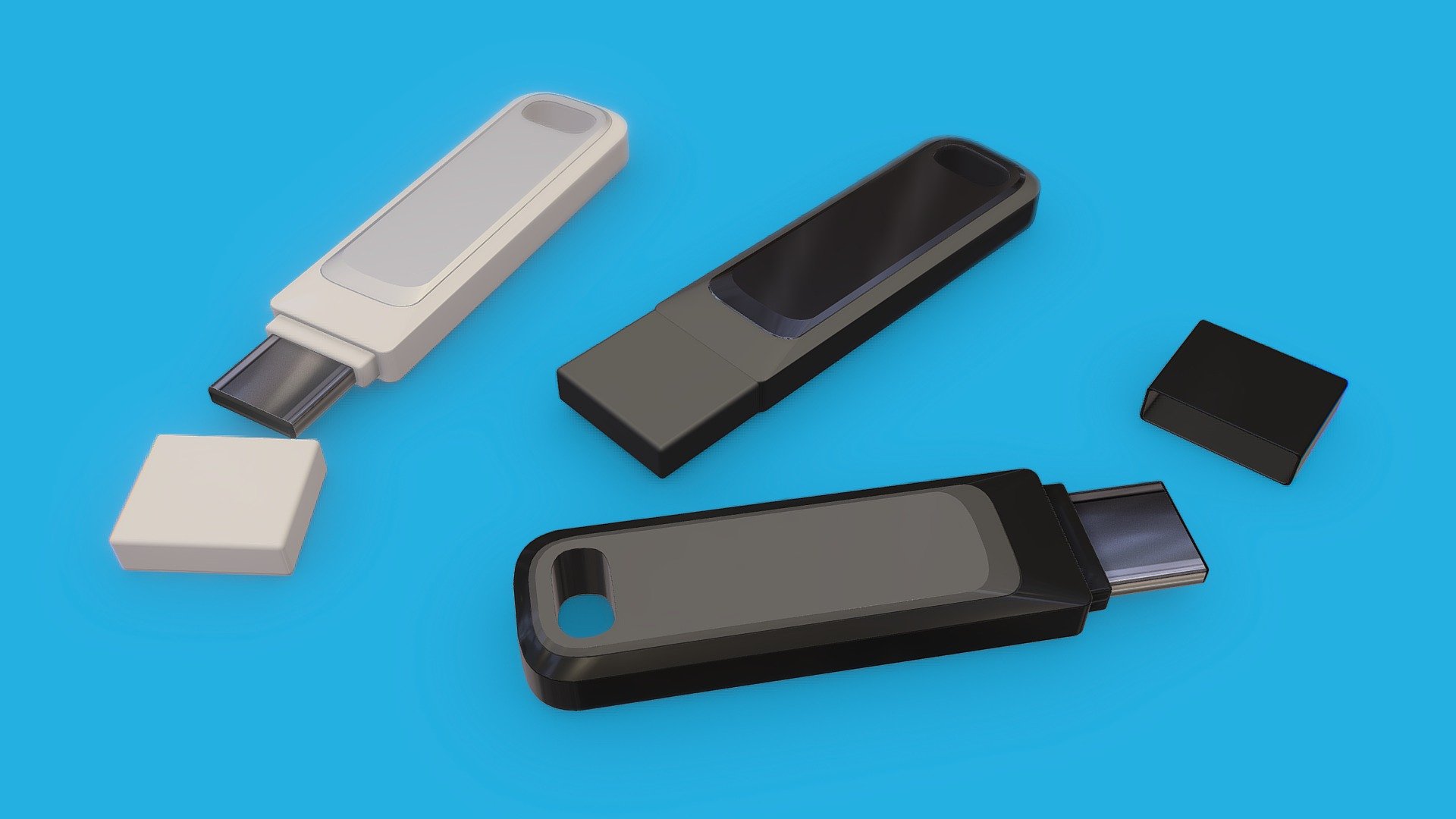 USB Drives - Buy Royalty Free 3D model by 3Dee (@mellydeeis) [7b73e1c ...