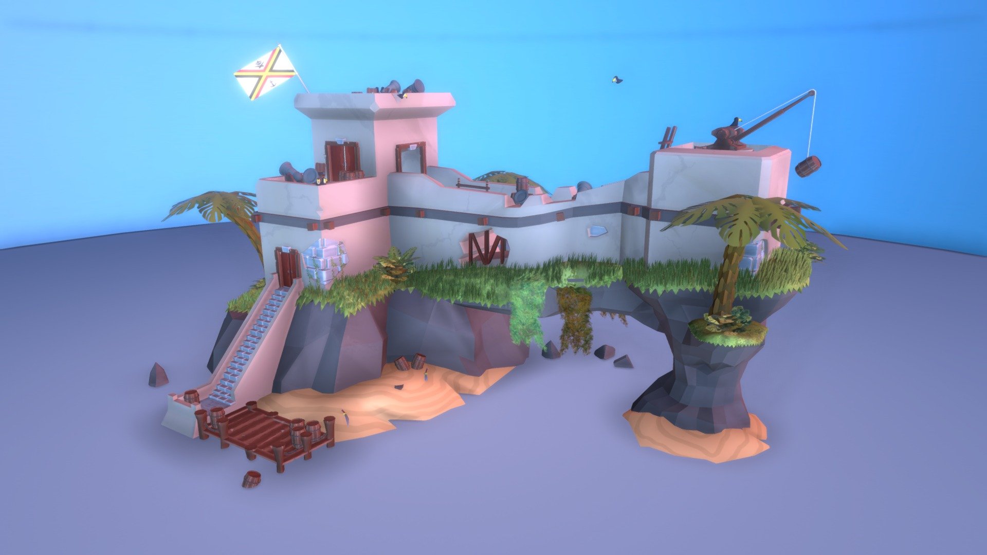 Lone Fortress - 3D model by MidLaynr (@miguelclicteur) [7b740dd ...