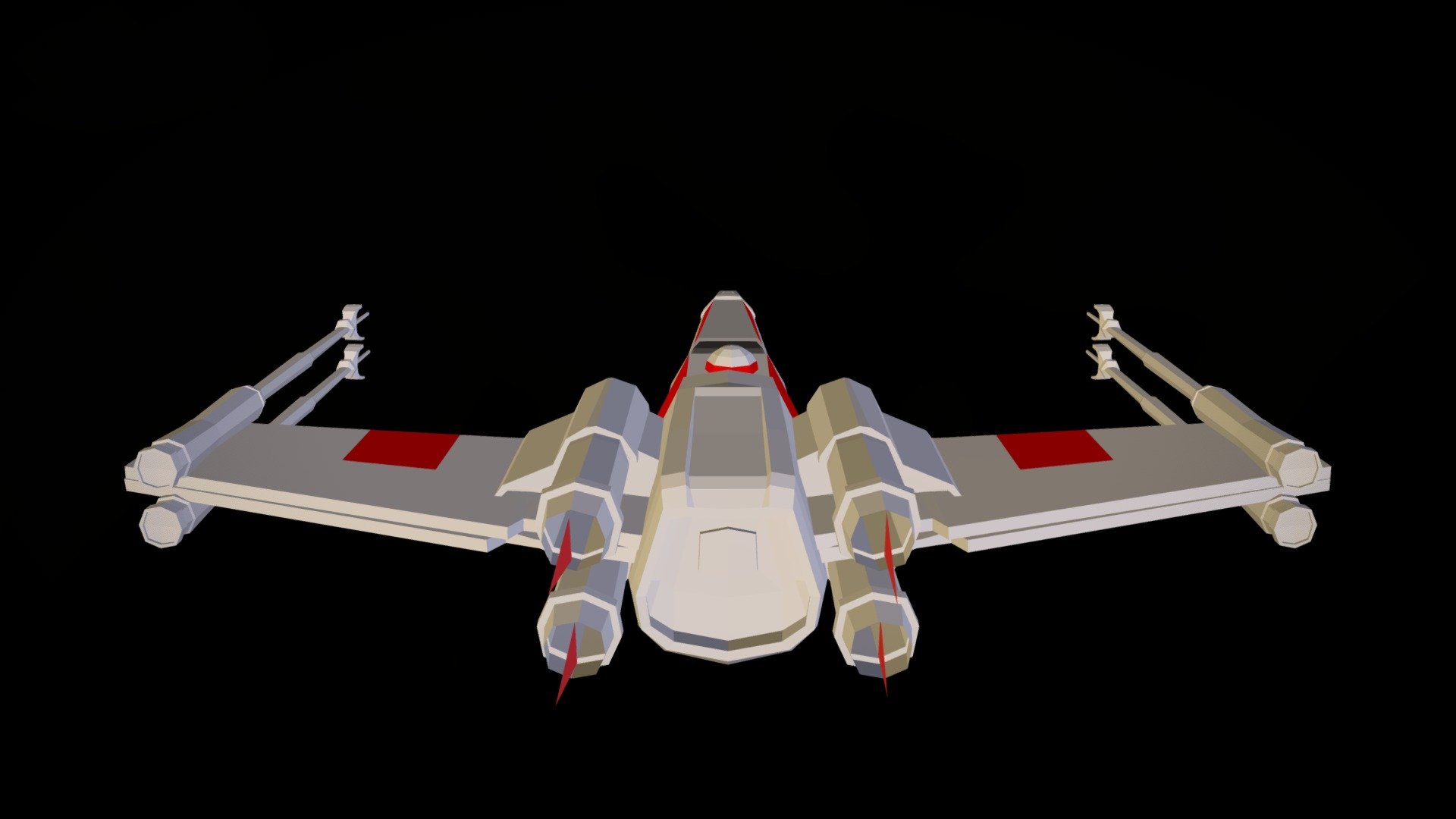 Low poly X-Wing from Star Wars - 3D model by yaskebasi [7b7749c ...