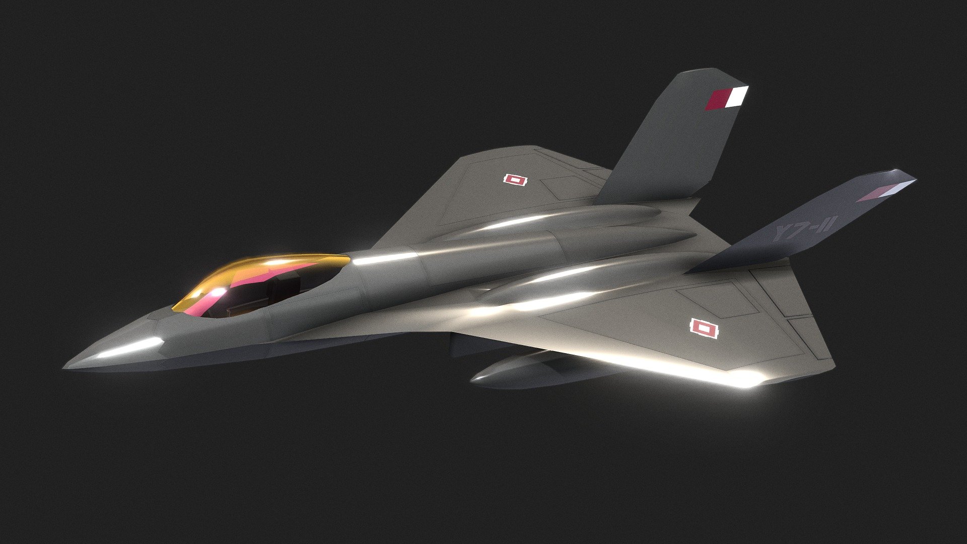 TC.97 Stealth multirole fighter - 3D model by nestor_d [7b77cb7] - Sketchfab