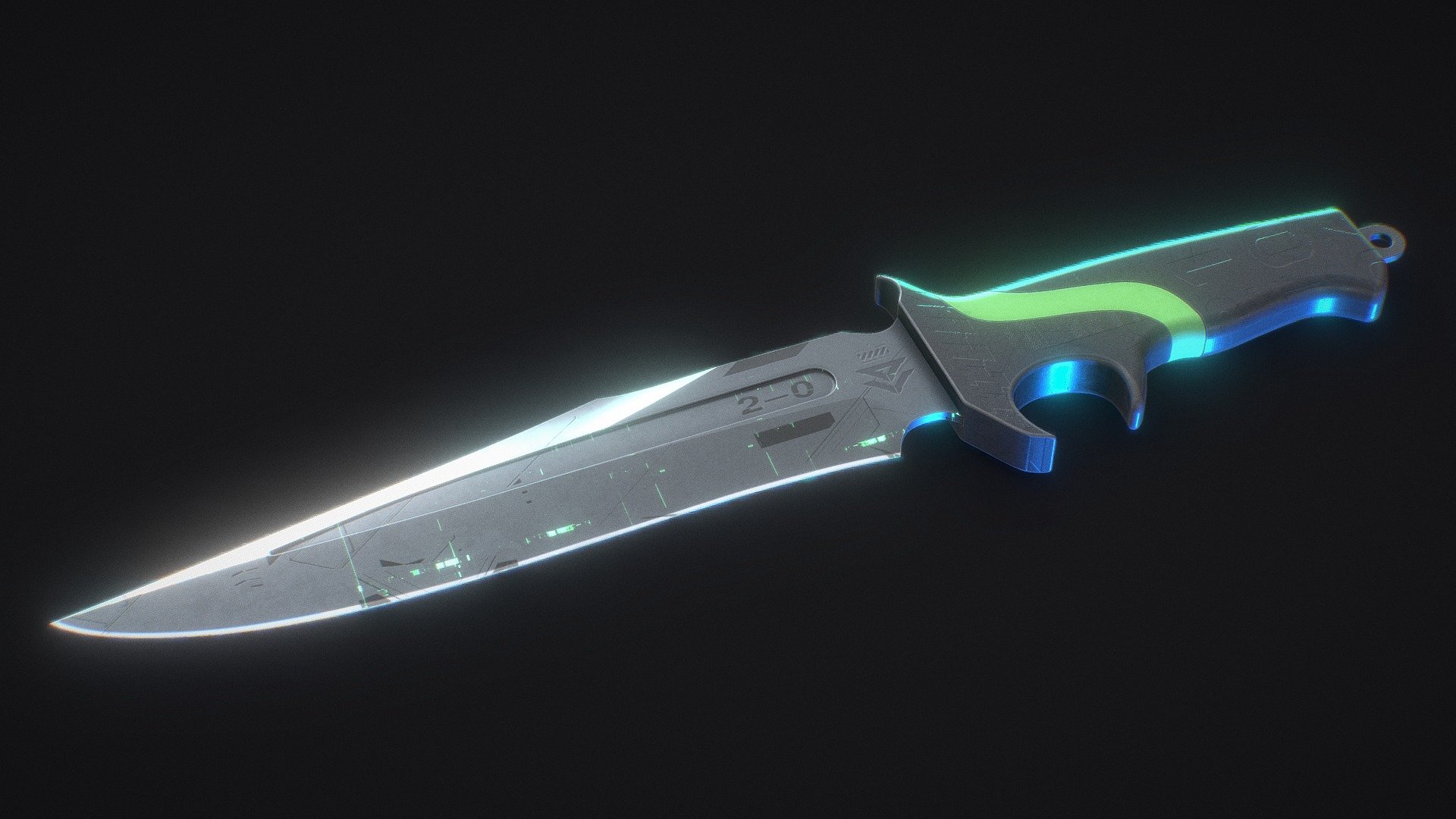 SCIFI Cyberpunk Knife - Buy Royalty Free 3D model by re1monsen [7b79525 ...