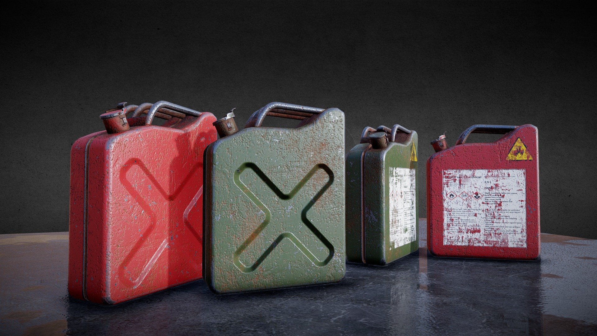 Jerry Cans Model Free - Download Free 3D model by Nicholas-3D ...