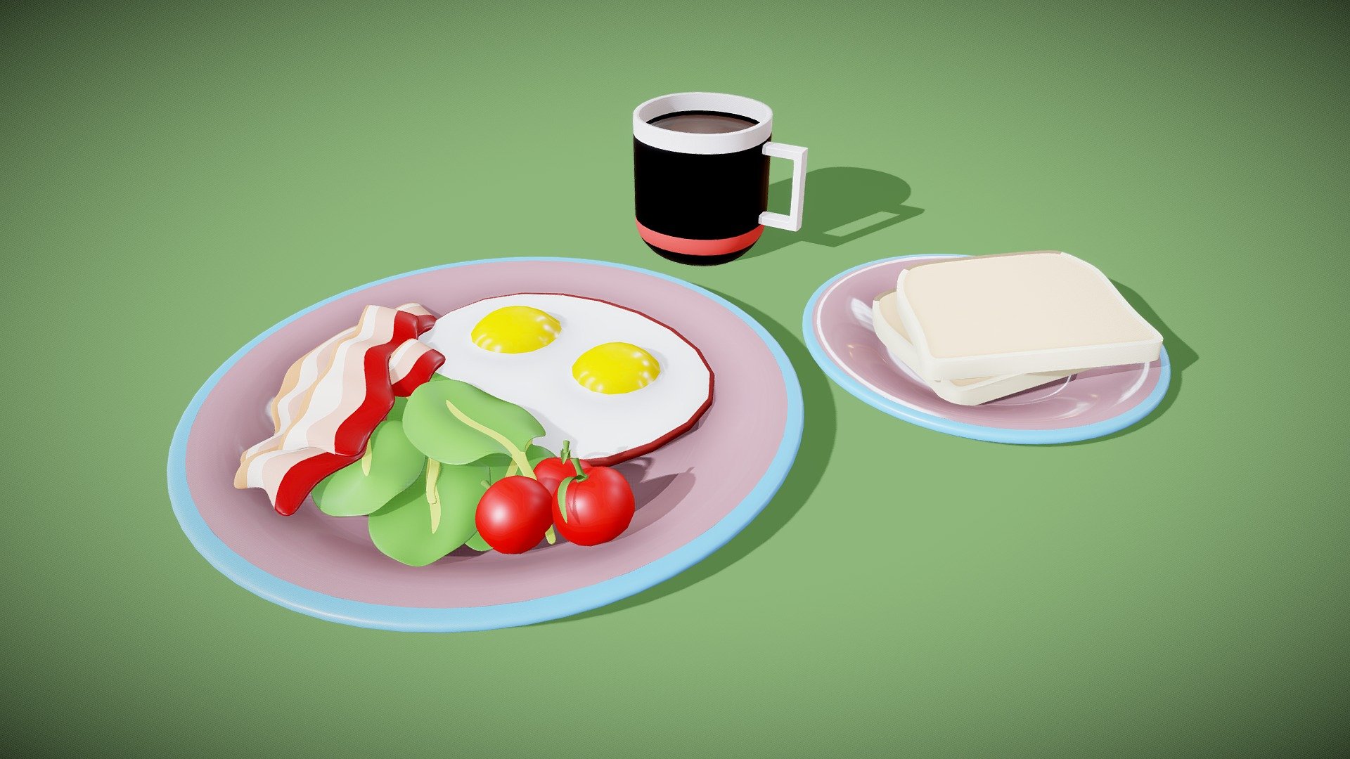 Stylized Egg breakfast - Buy Royalty Free 3D model by TankStorm ...