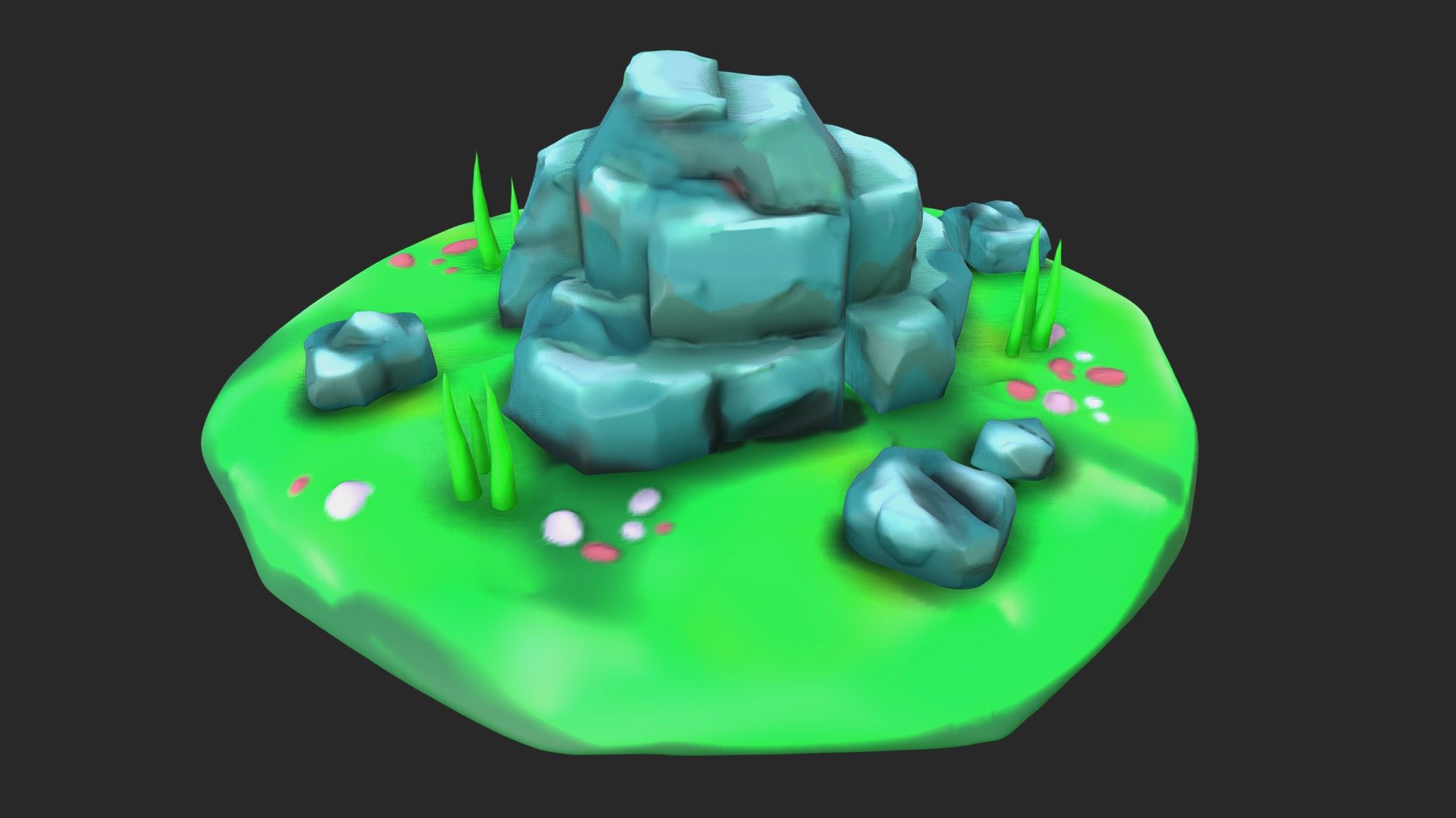 Stylized Rock - 3D model by Steven Zhu (@StevenZyz) [7b7f565] - Sketchfab