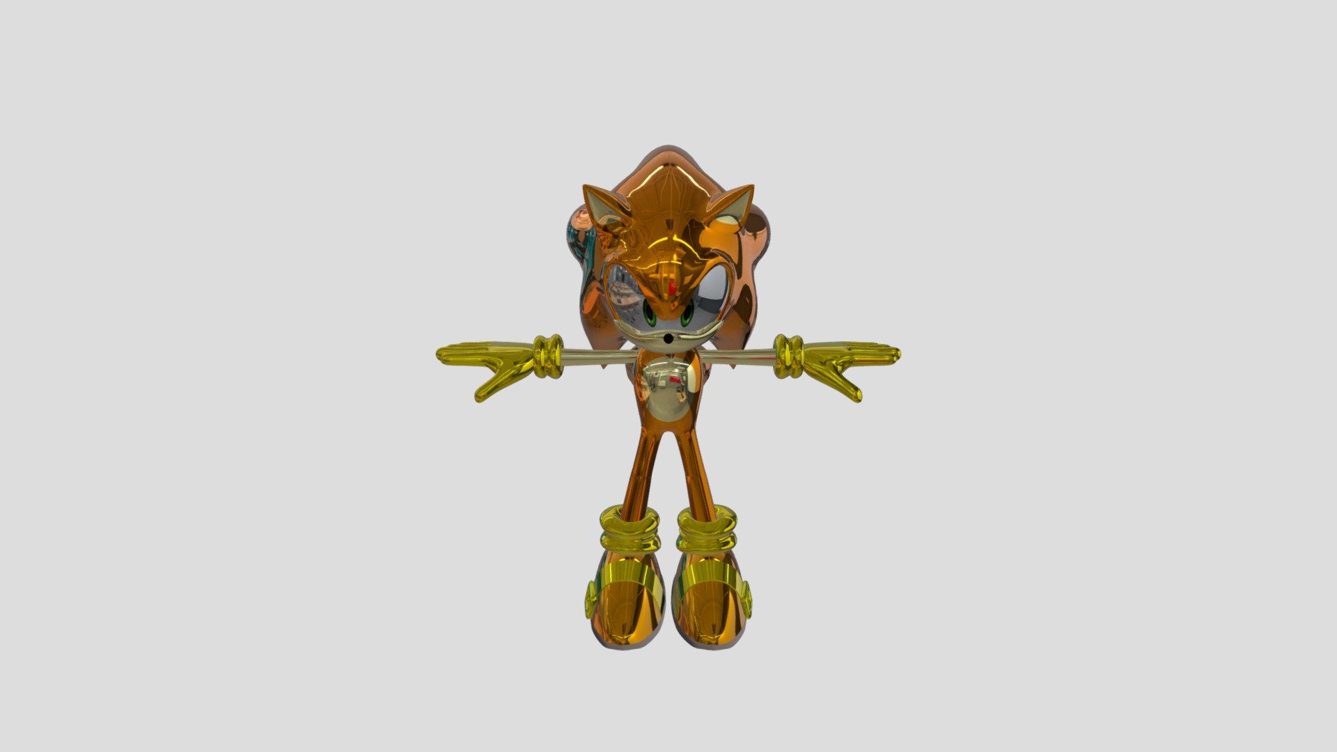 Golden sonic - Download Free 3D model by MustyDucky [7b84426] - Sketchfab