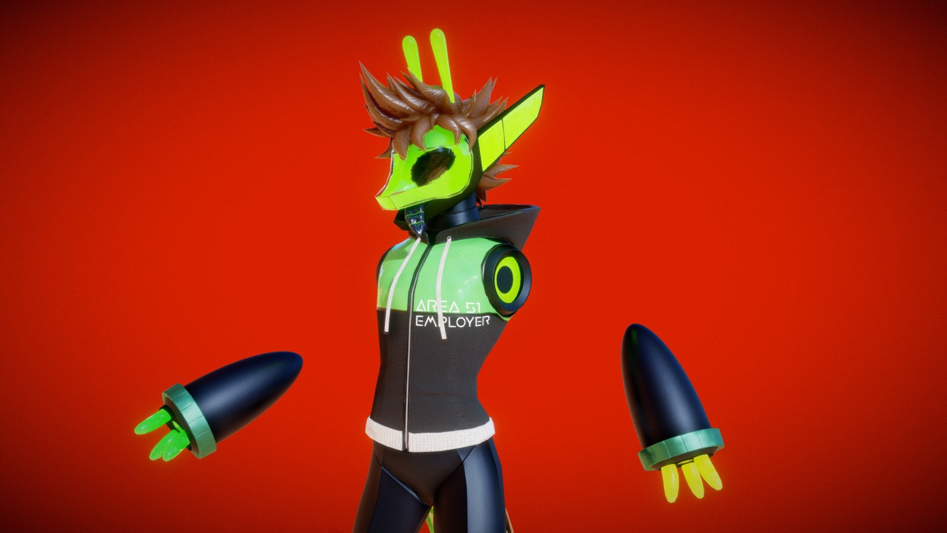 Proto Alien Area 51 Employer - 3D model by L.u.X [7b858b7] - Sketchfab