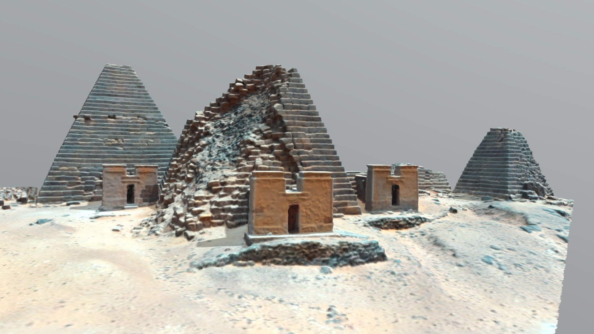 AL BAJARAWIA PYRAMIDS, Sudan - 3D model by Sabik Anwar (@sabikanwar) [7b86a06] - Sketchfab