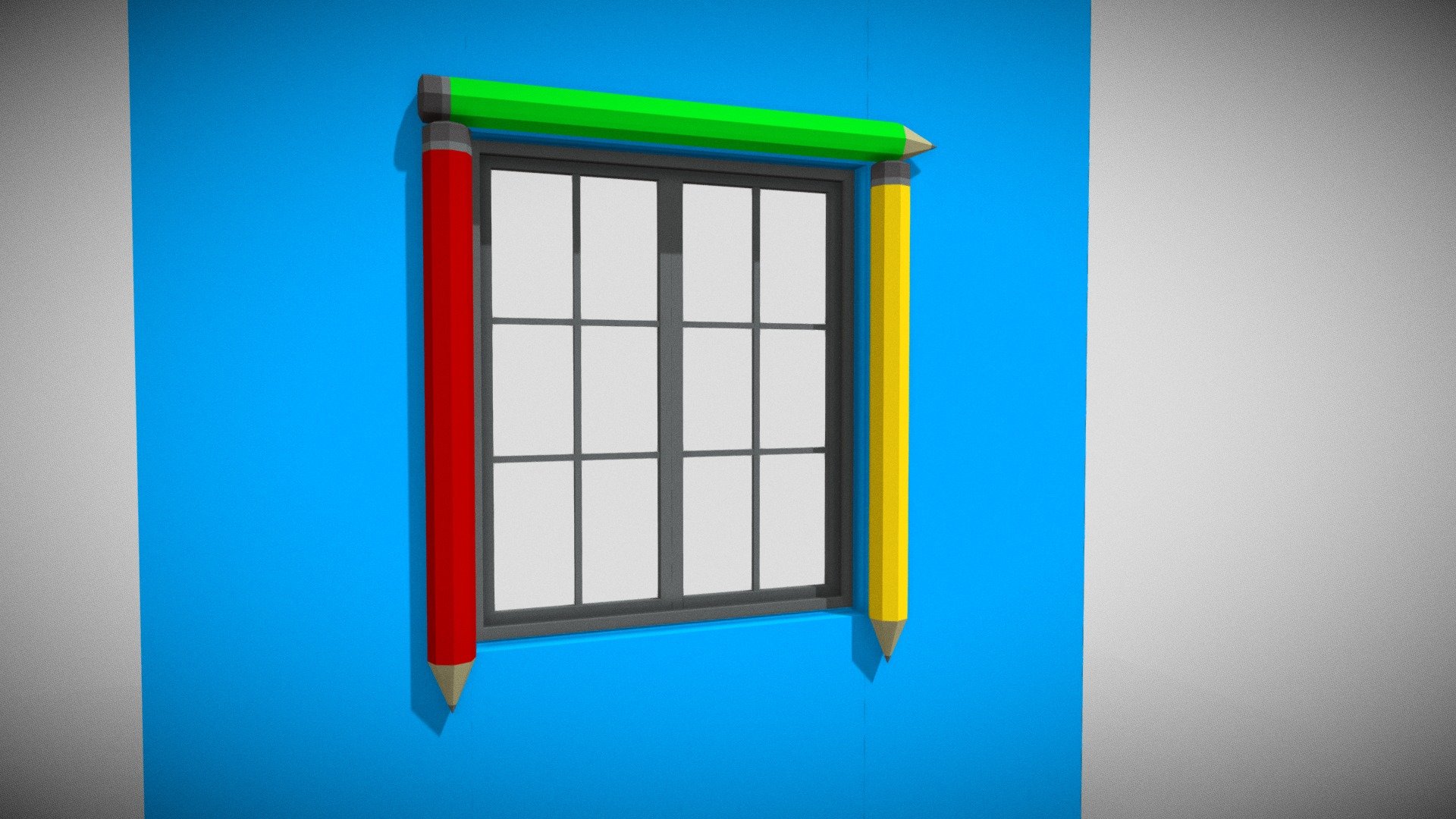 Kindergarten Window 3D model - 3D model by nvere [7b87787] - Sketchfab