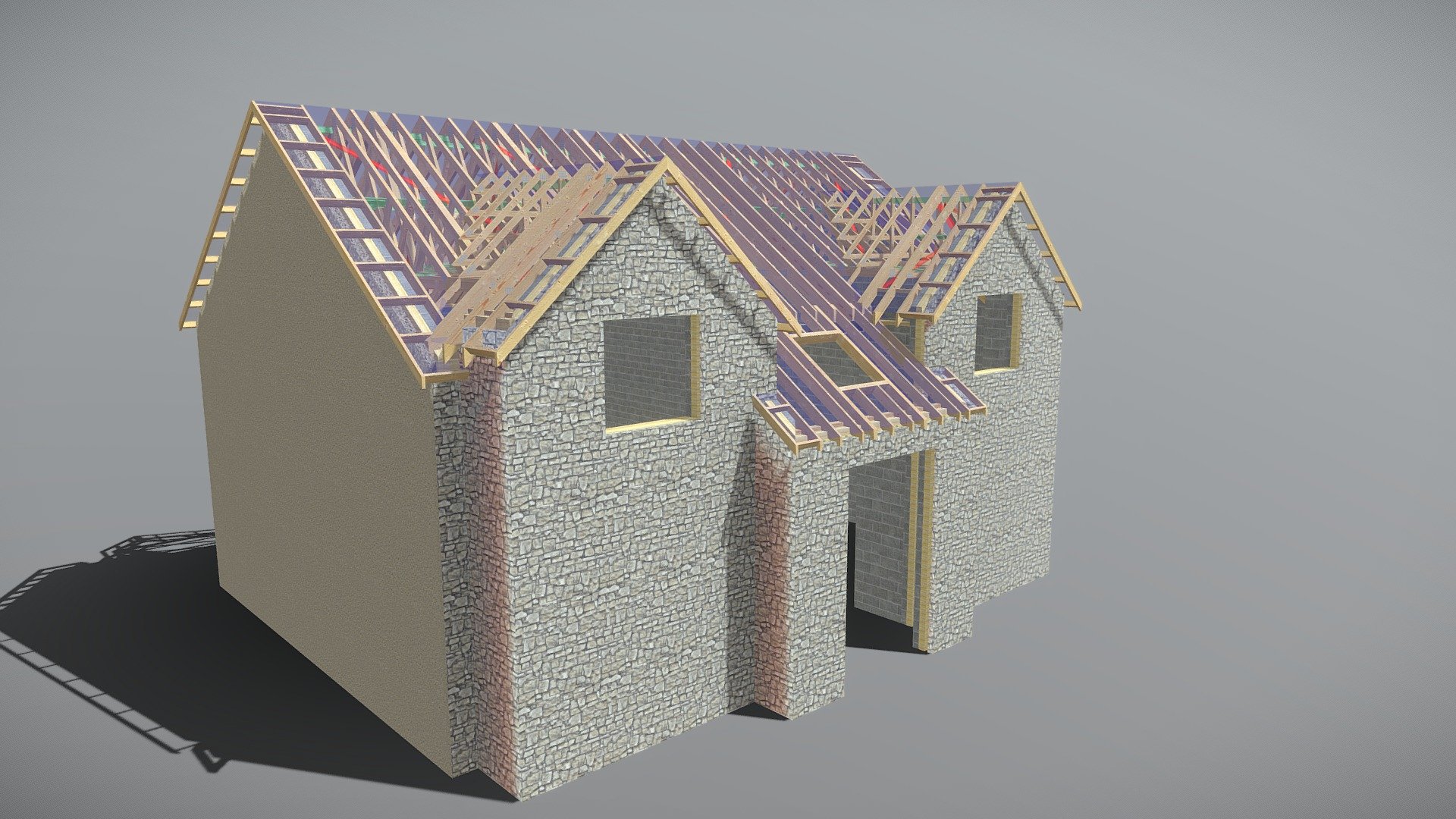 Detached Roof Structure - 3D model by Timber Engineering Guy ...