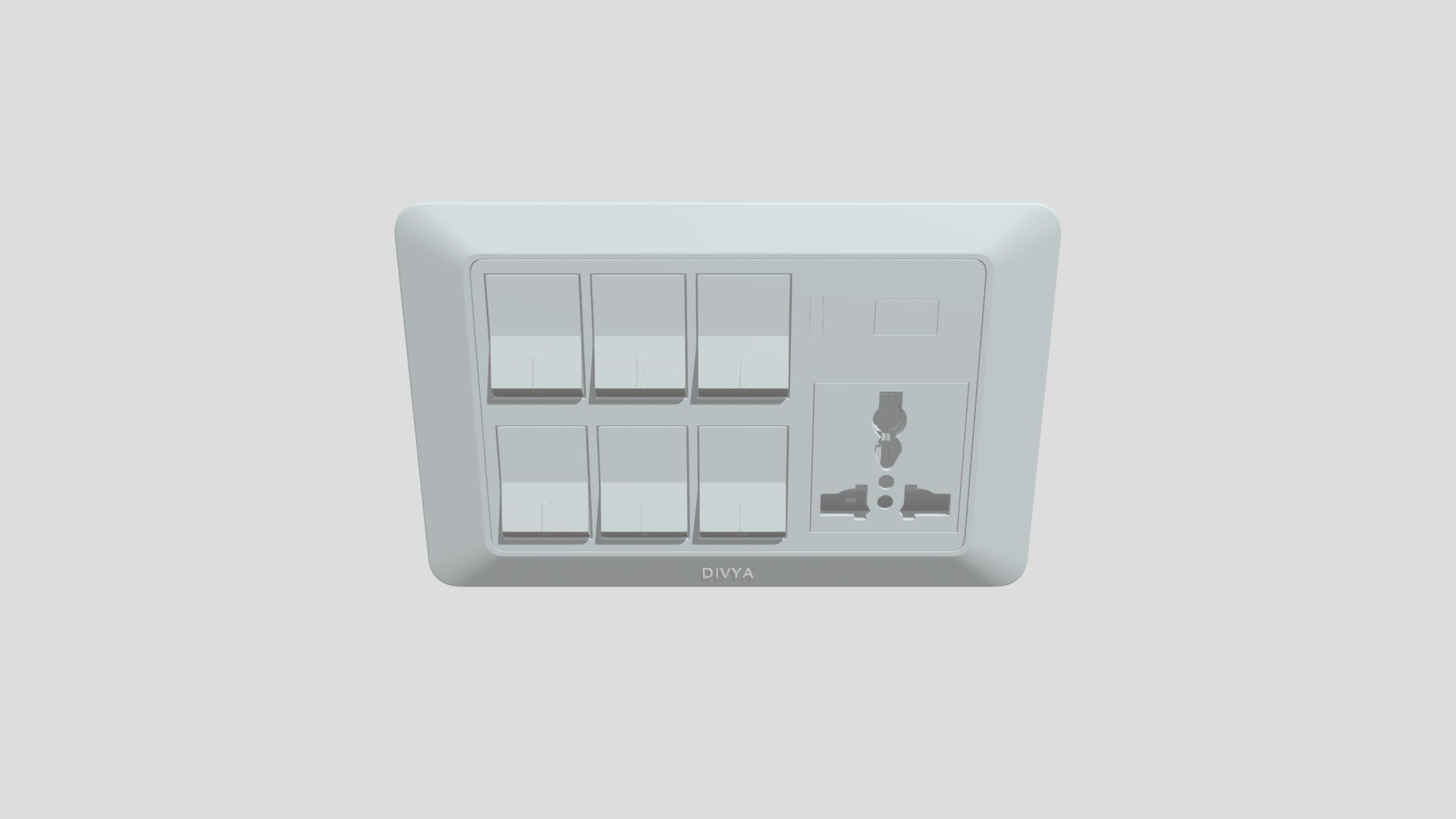 Premium switch_Six switches and one socket - 3D model by creabizstudio ...