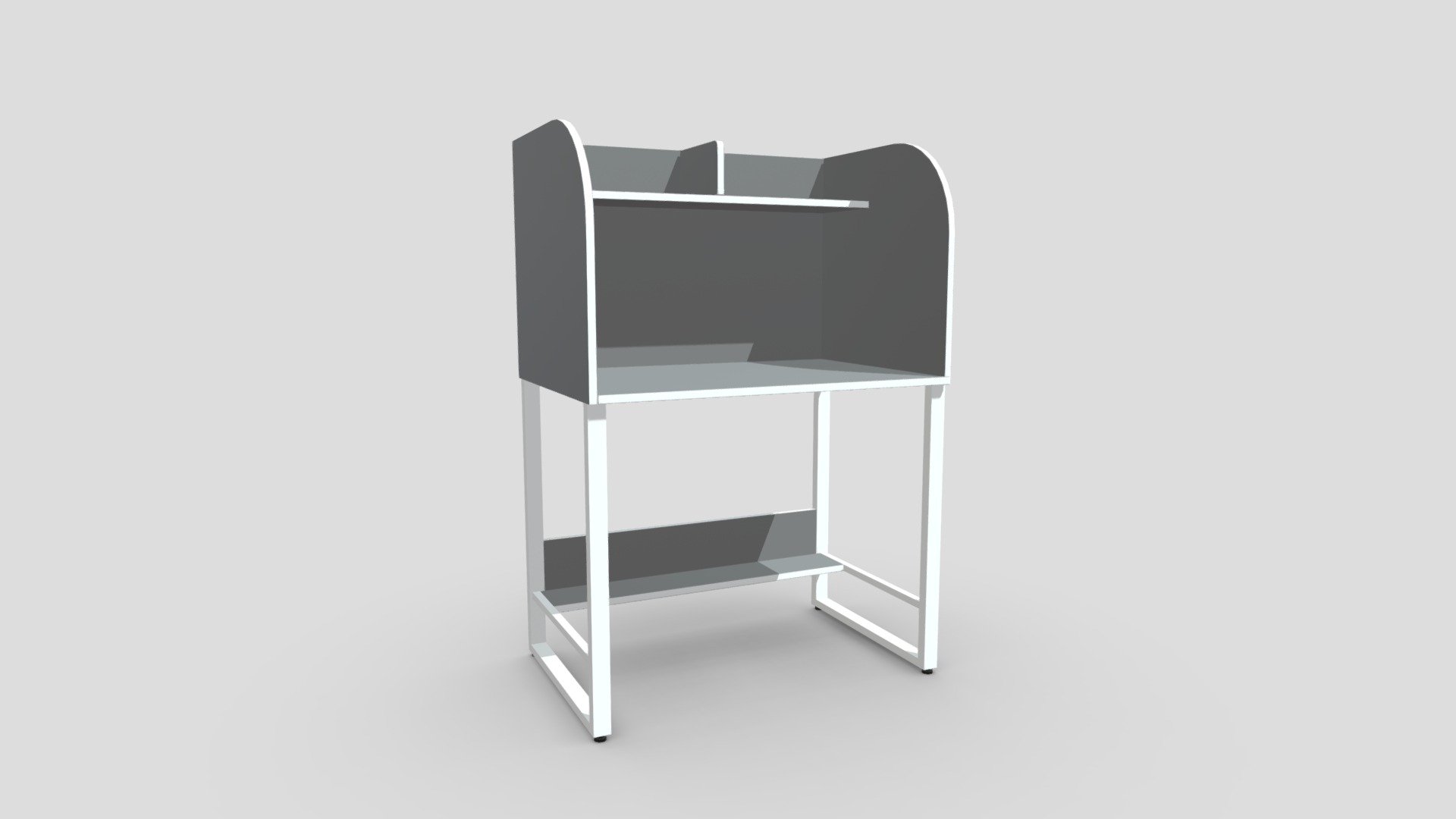 Steel Reading Room Desk Wide 900 - Buy Royalty Free 3D model by ...