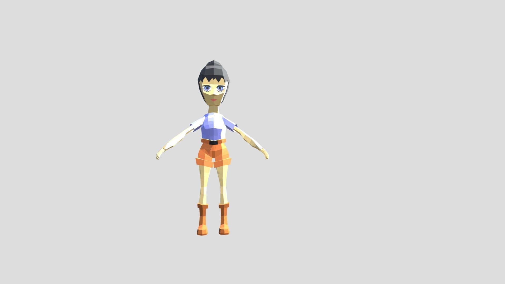 low_poly_anime_girl__1 - Download Free 3D model by eileenlingad ...