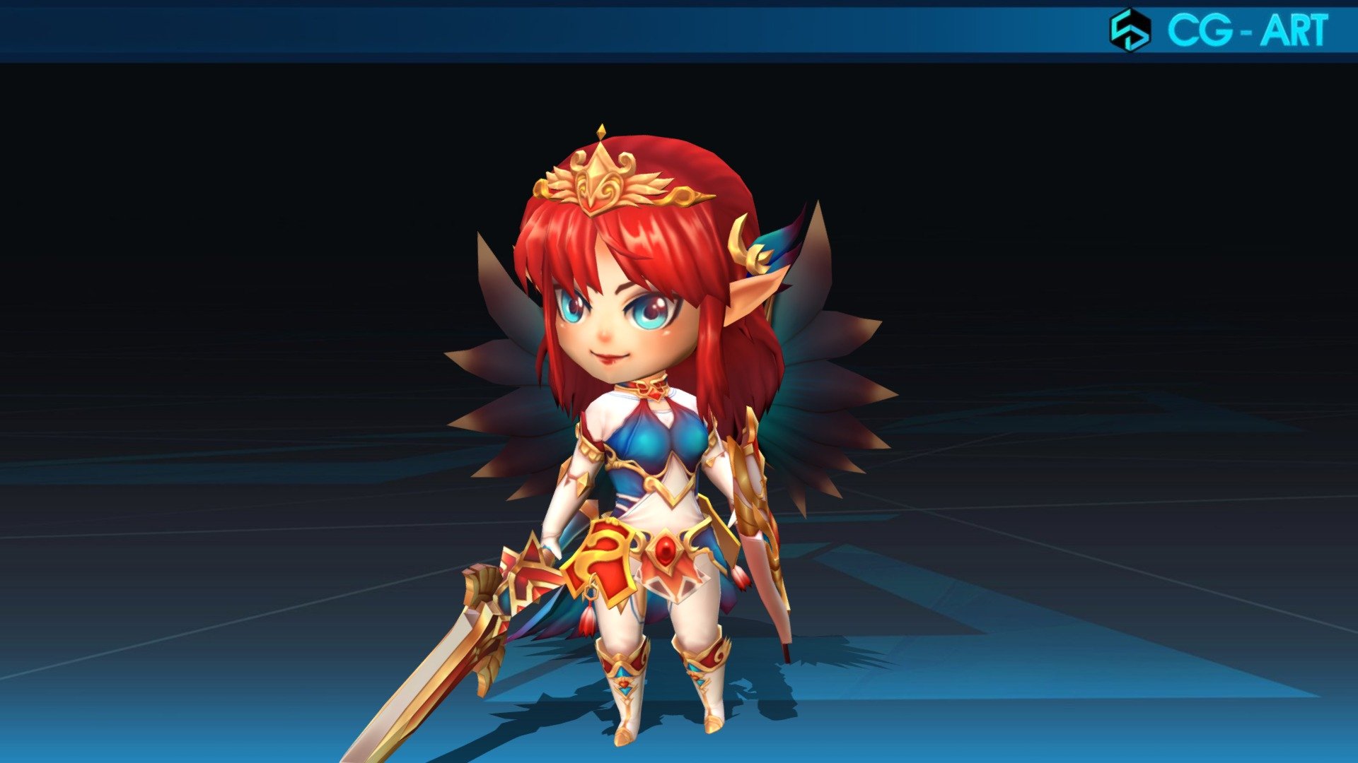 Elf Princess - 3D model by cgart.com (@goart) [7b931ad] - Sketchfab