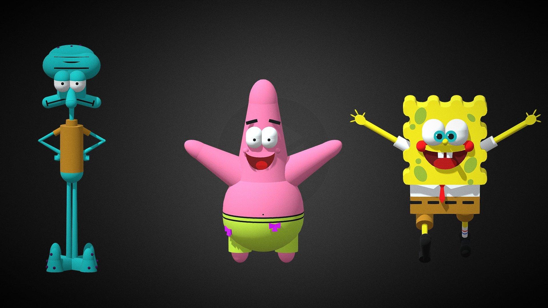 Sponge Bob Square Pants - Download Free 3D model by 3d.xyz (@webuild ...