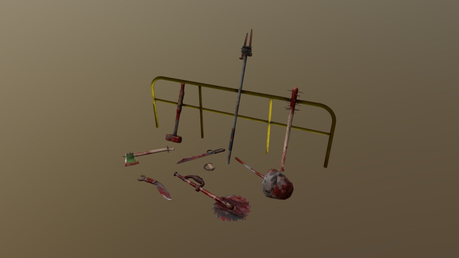 post apocolyptic weapons - 3D model by 42Pixels [7b986cc] - Sketchfab