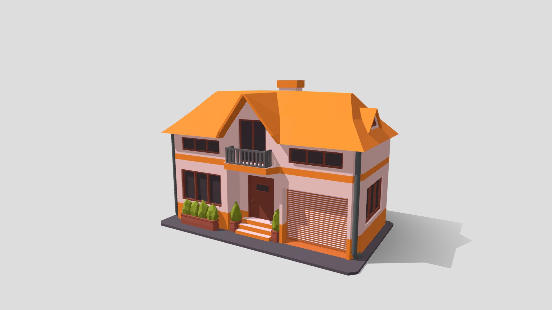 Low poly house 4 - Download Free 3D model by assetfactory [7b9d7d2 ...