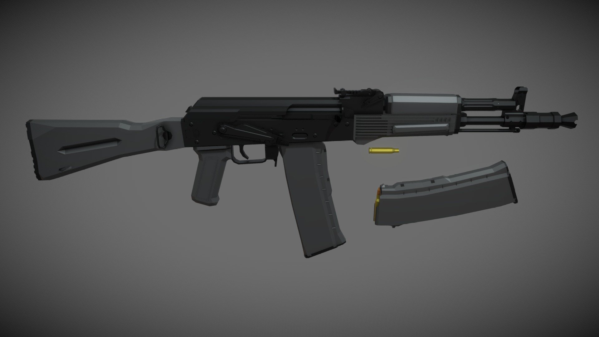low-poly AK-102 - Download Free 3D model by D_U (@DU1701) [7b9e469 ...