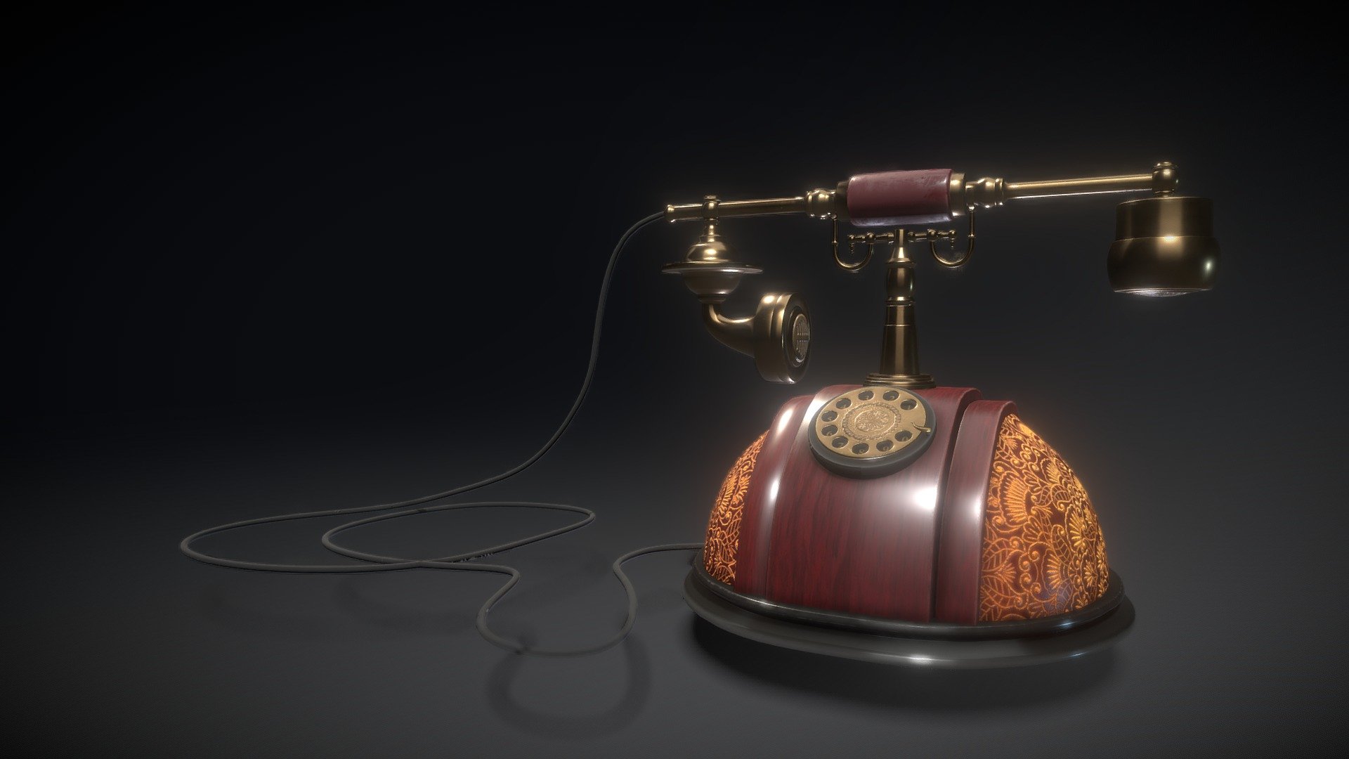 Vintage telephone - Download Free 3D model by danatomashevych [7b9e48f ...