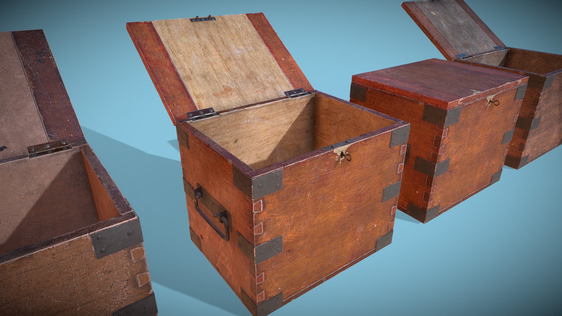 Old Wooden Safe Boxes - Download Free 3D model by Mad_Lobster_Workshop ...