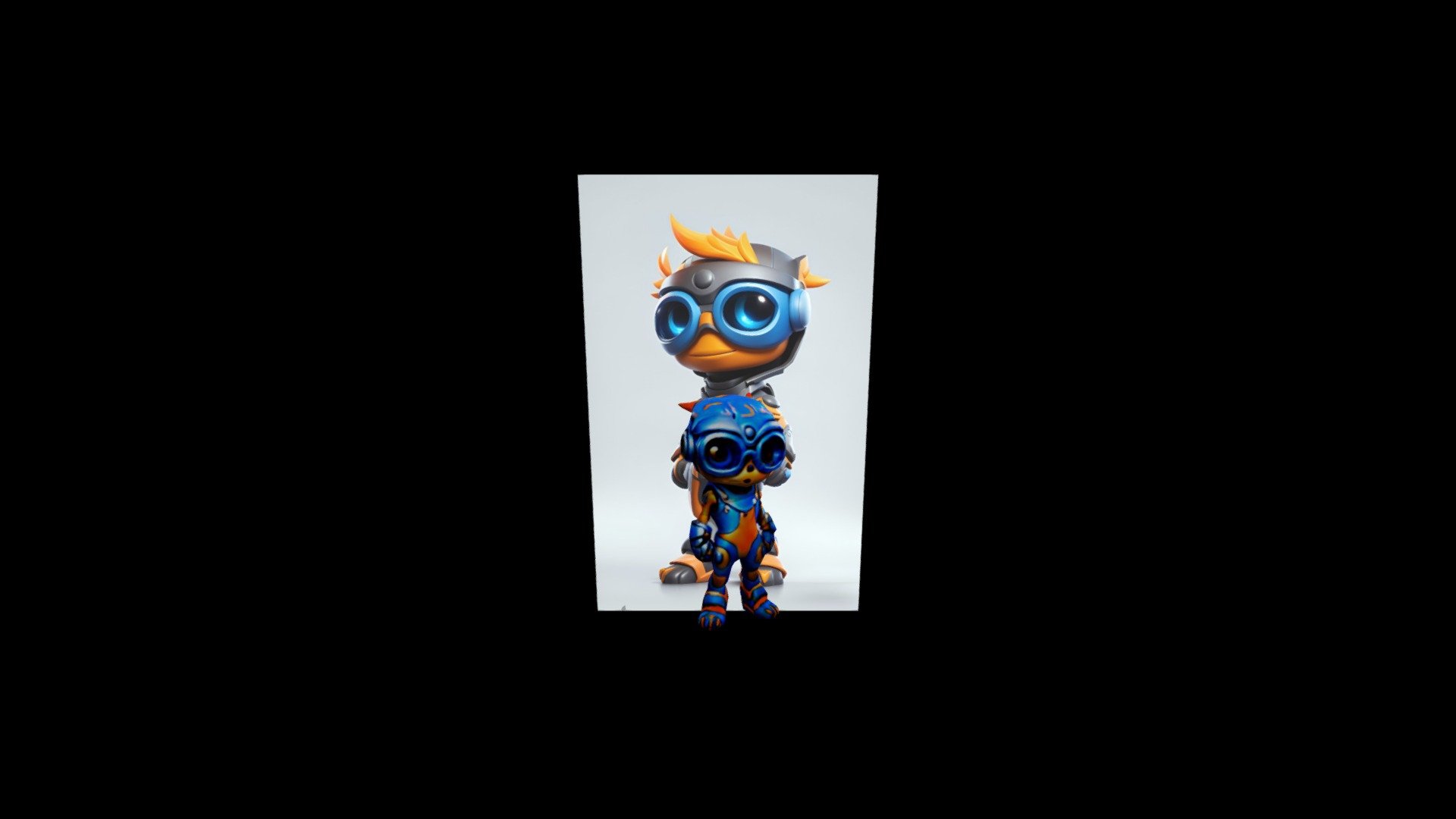 Title Cartoon character wearing a helmet and gog - Download Free 3D ...