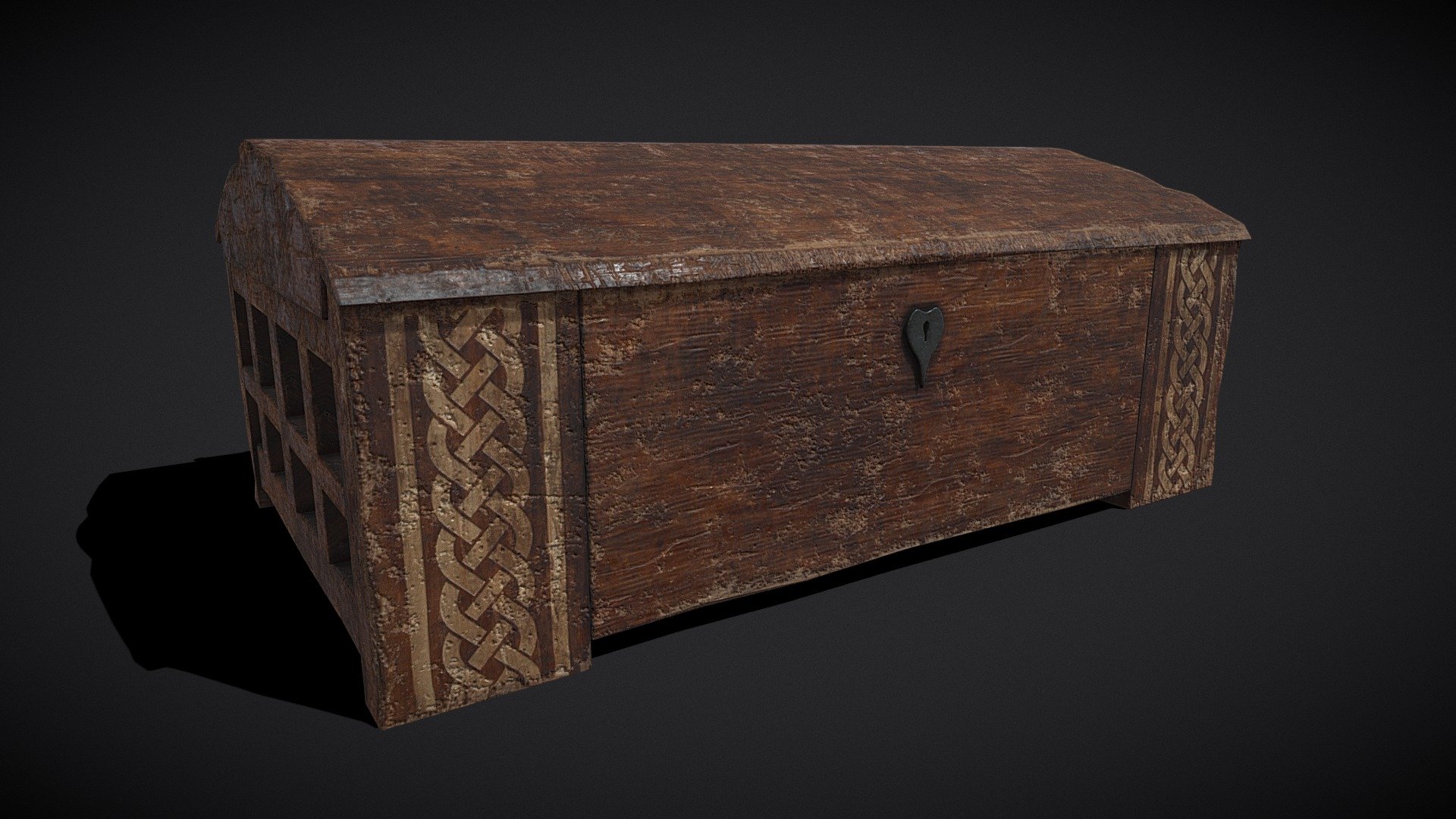Rustic Medieval Wooden Curved Chest - Buy Royalty Free 3D model by ...