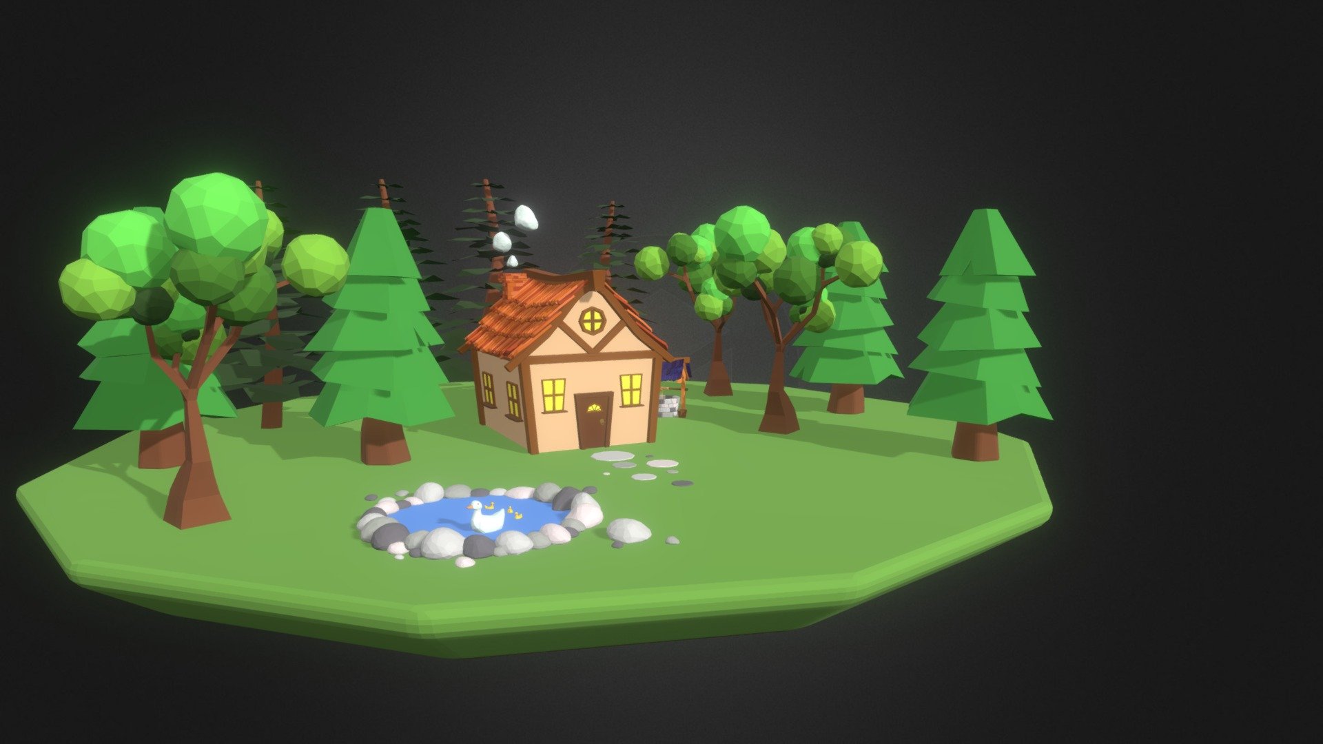 Forest House - 3D model by LKelda [7bac1c6] - Sketchfab